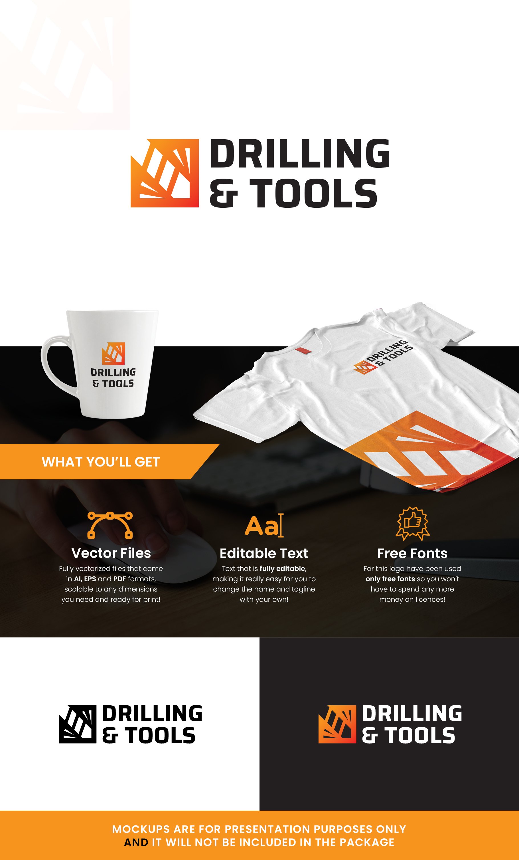 Drilling & Tools Logo Template