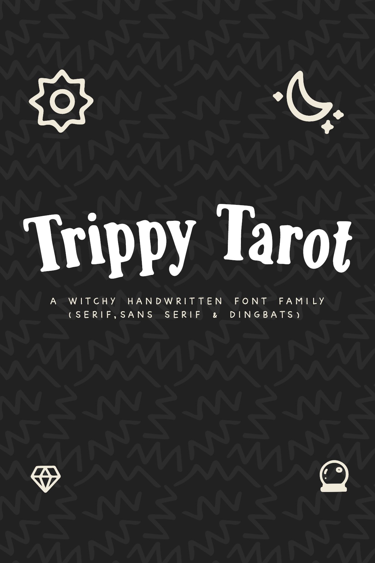 Trippy Tarot - Serif, Sans Serif and Dingbat Trio