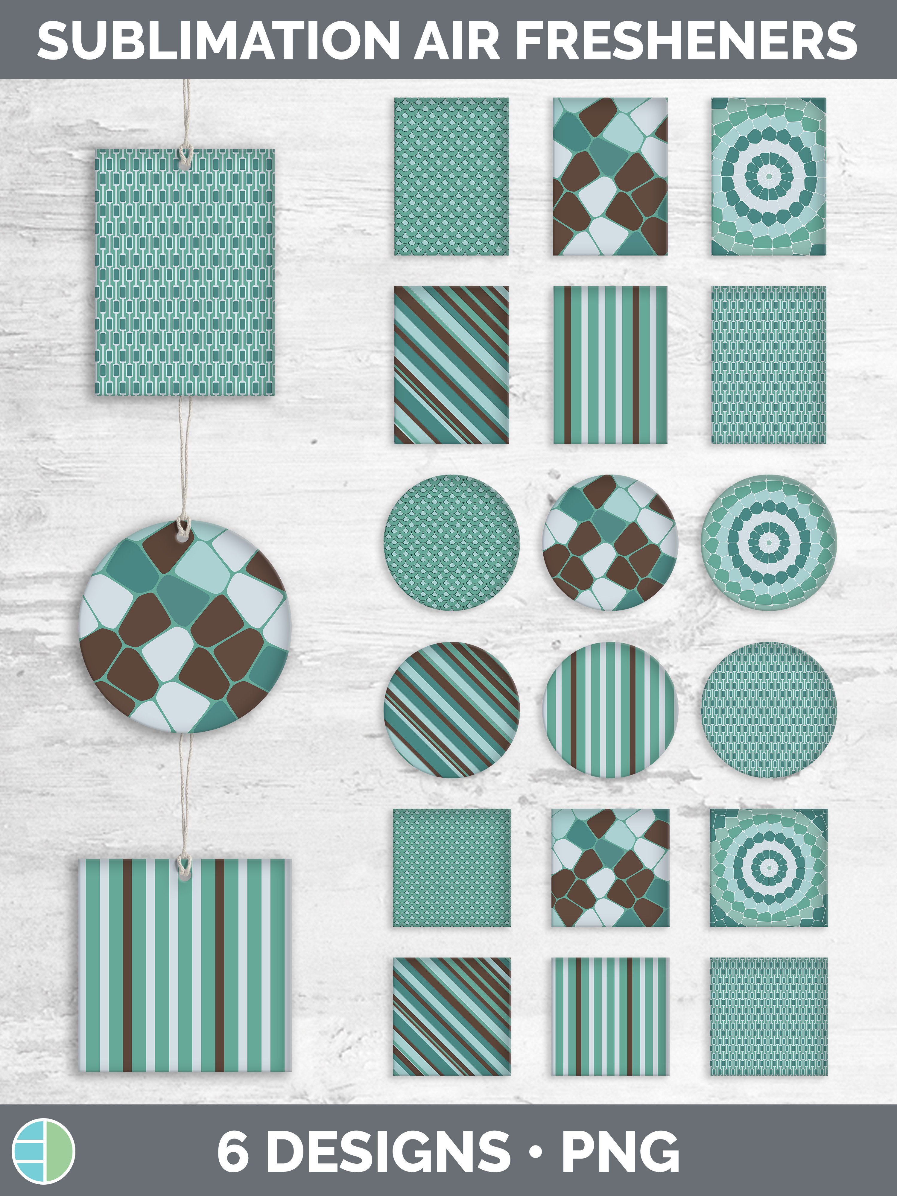 Turquoise Air Freshener | Sublimation Designs Bundle
