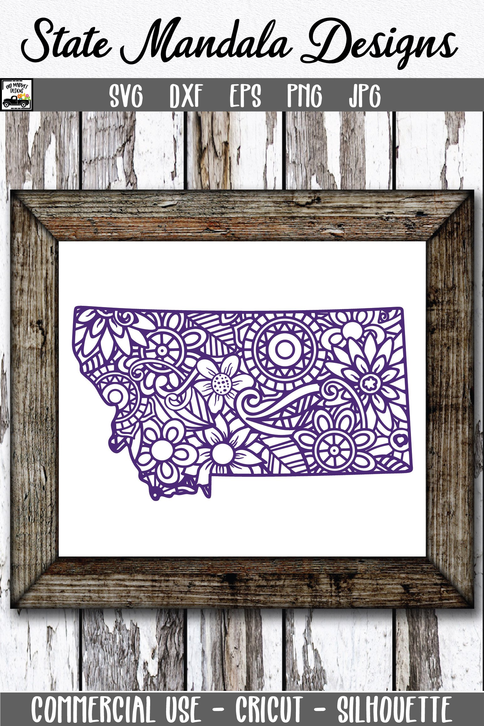 Montana SVG File - Montana State Mandala SVG File