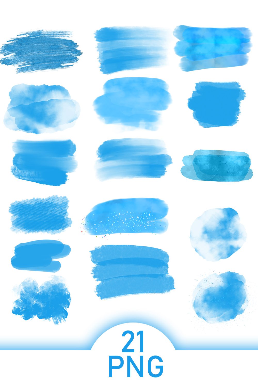 Blue Brush Strokes PNG Clipart (1659394)