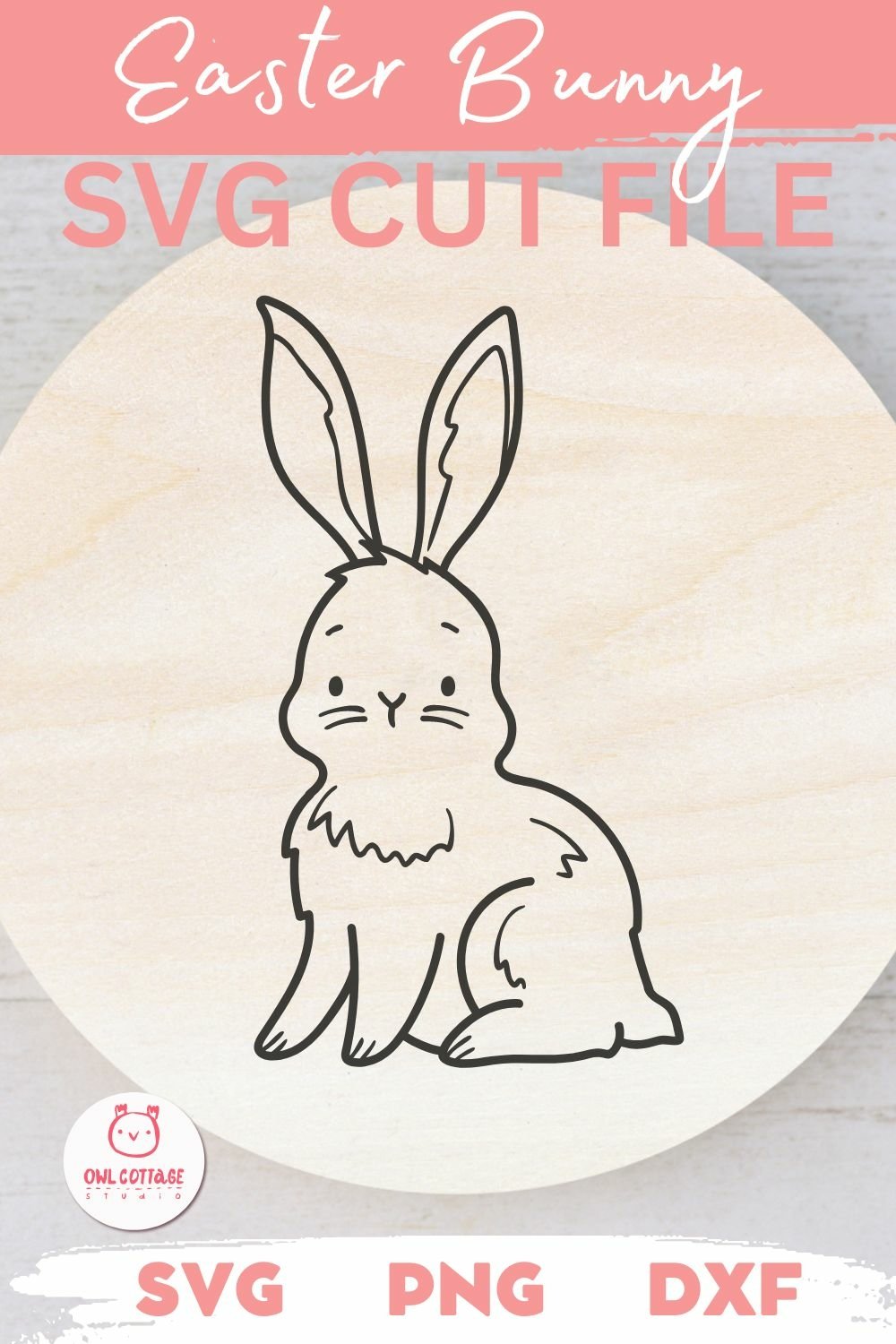 Little Bunny SVG Cut File| Cute Bunny Drawing