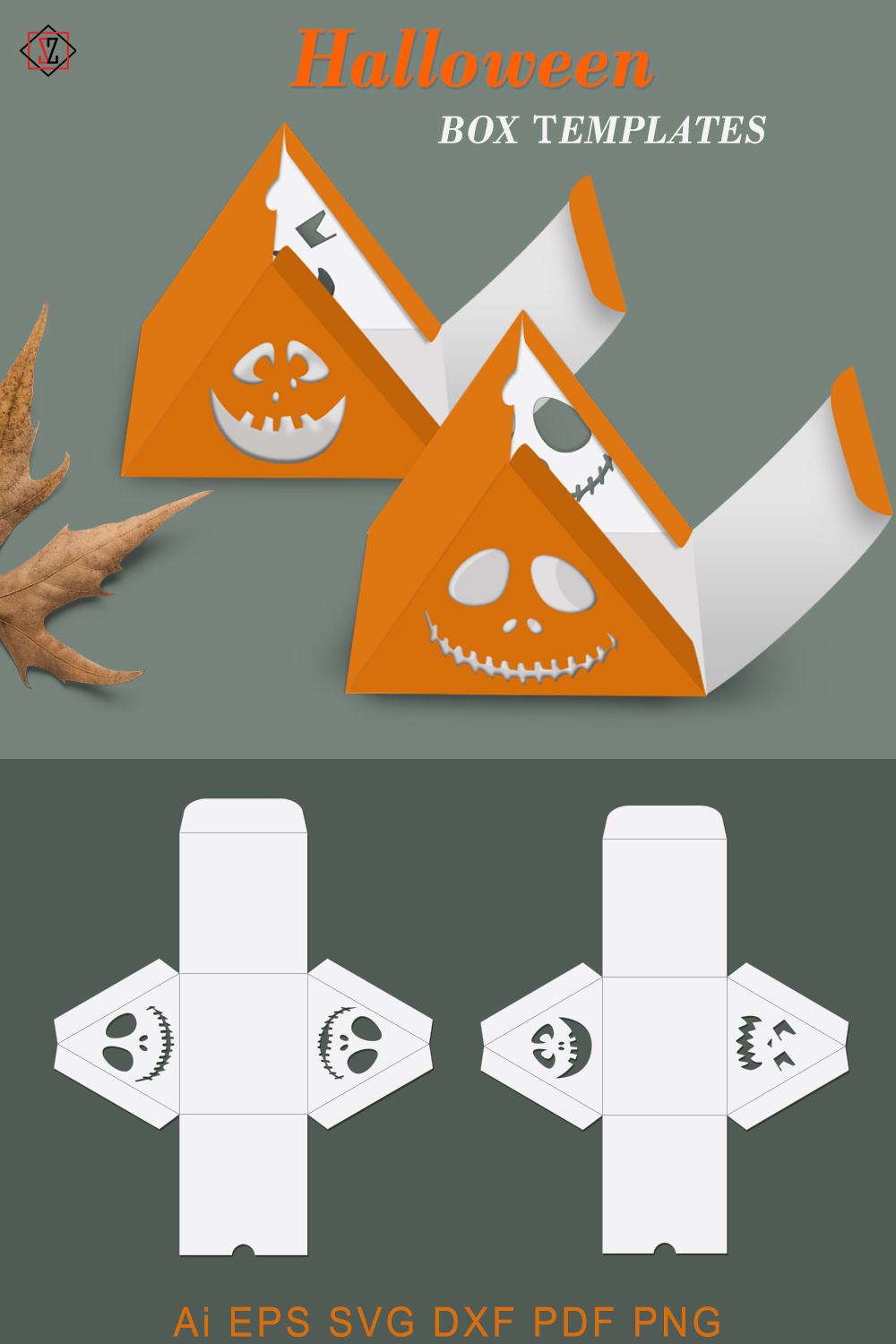 Halloween box templates