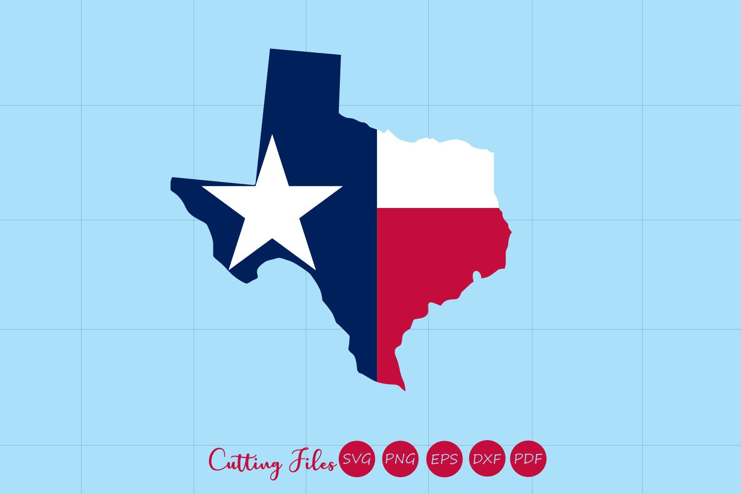 Texas state with flag background