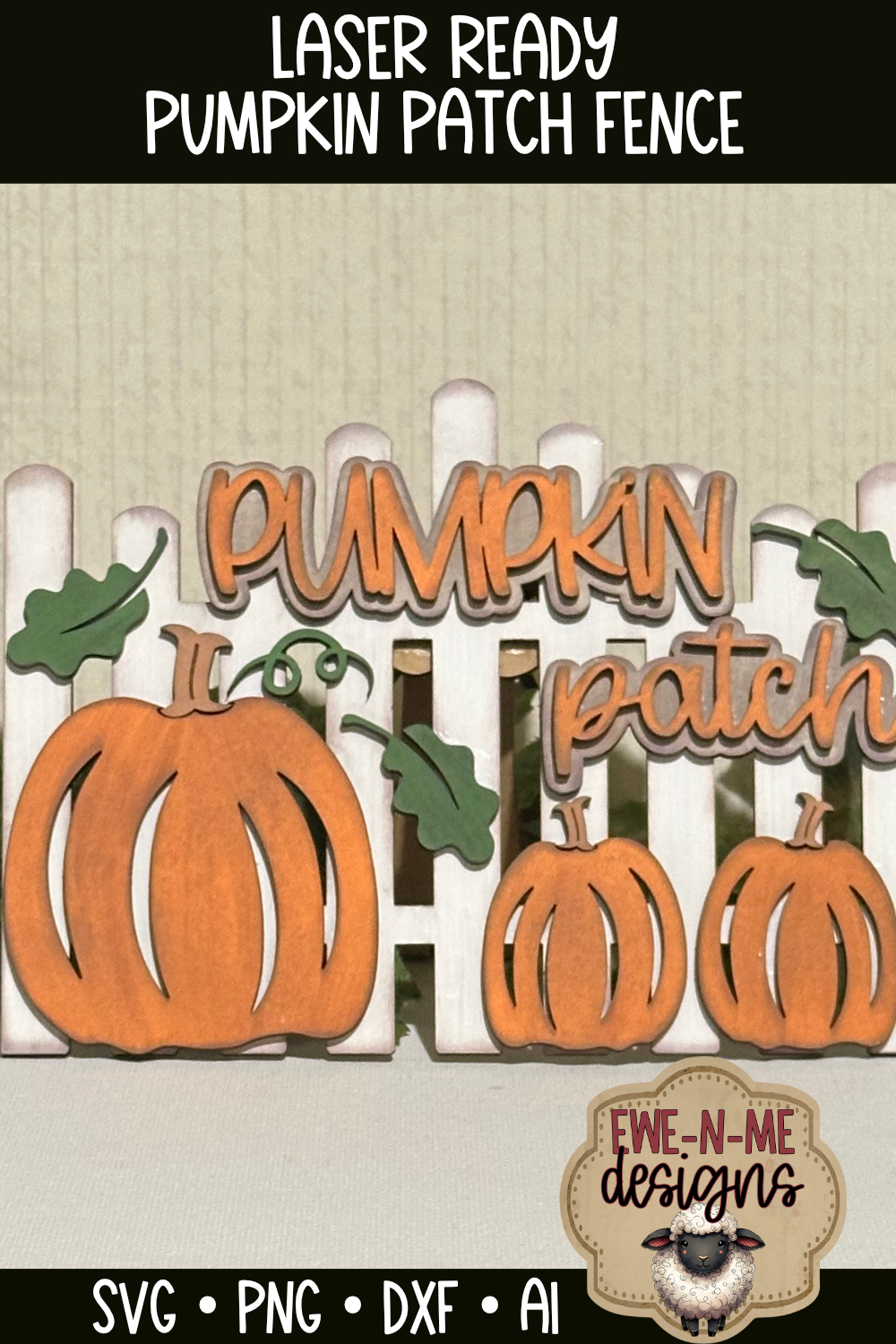 Pumpkin Patch Fence | Fall Laser Cut SVG File