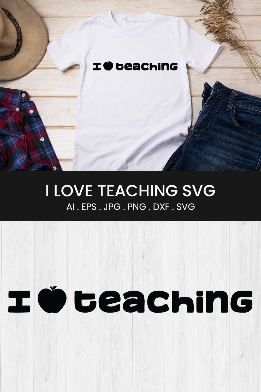 I Love Teaching SVG | Teacher Quote SVG