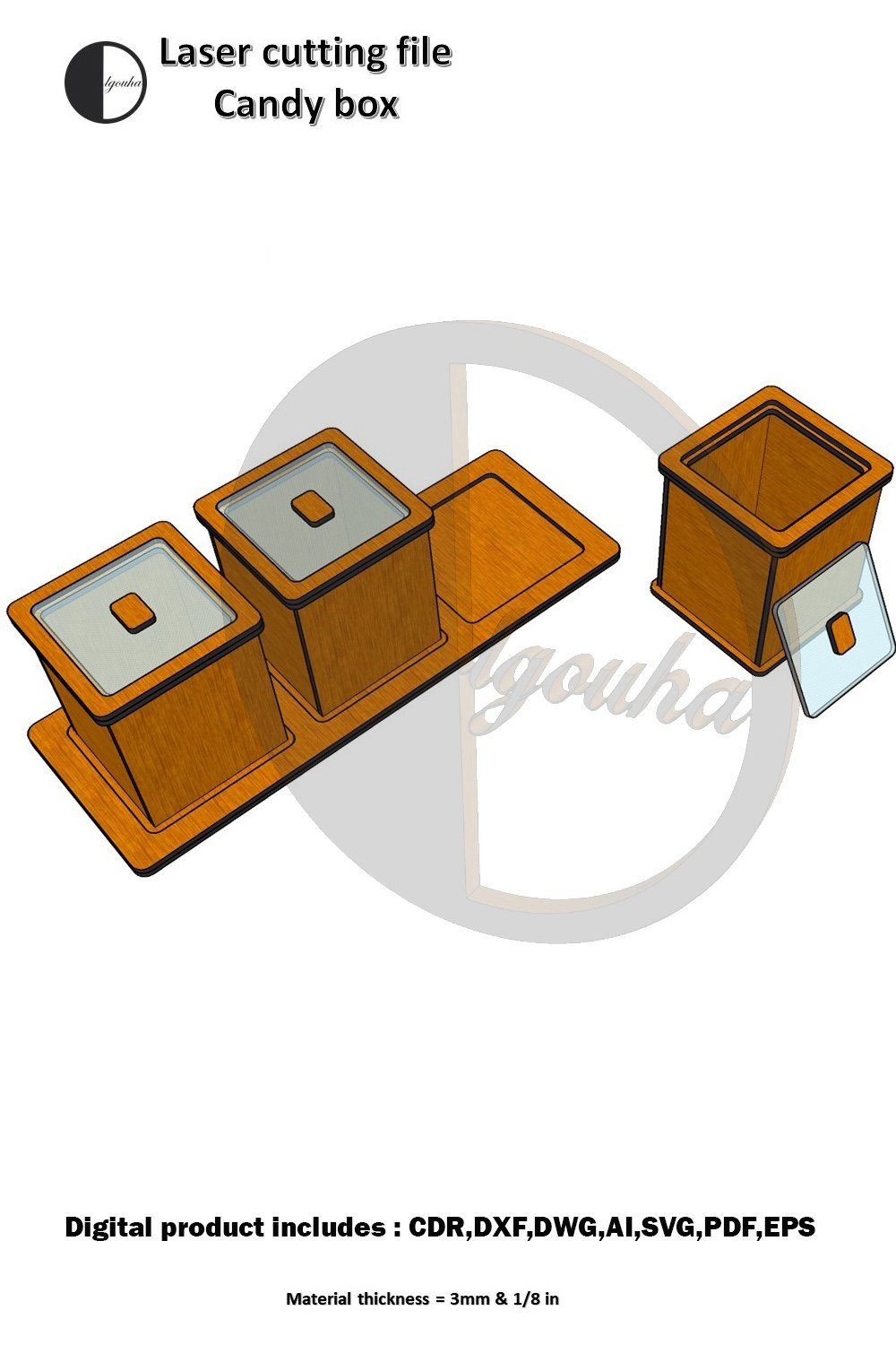 Candy Box laser cutting file