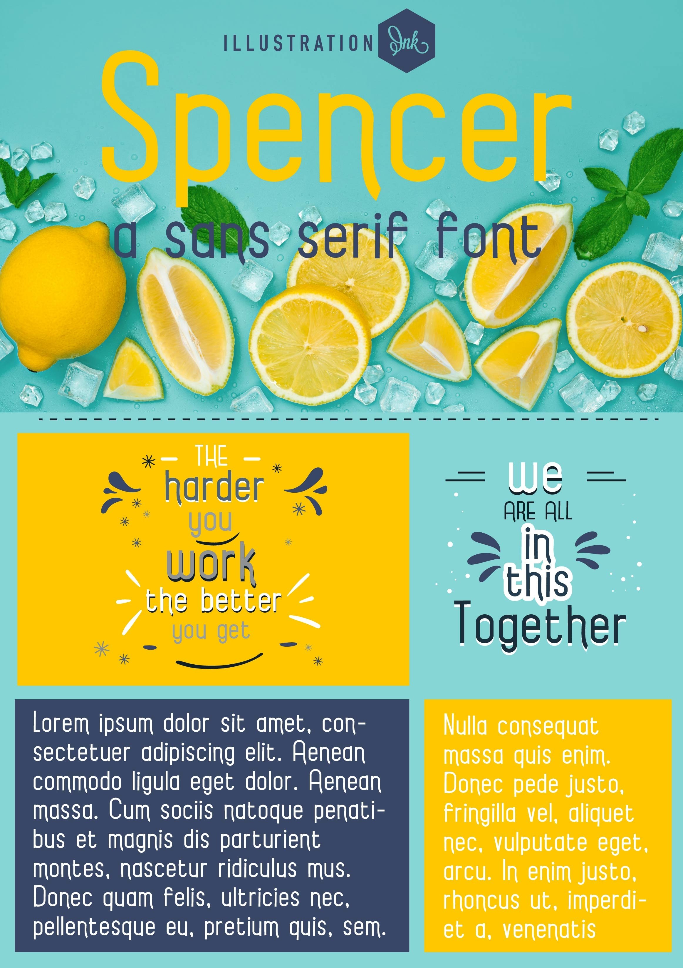 Hand-crafted, sans serif cherry font