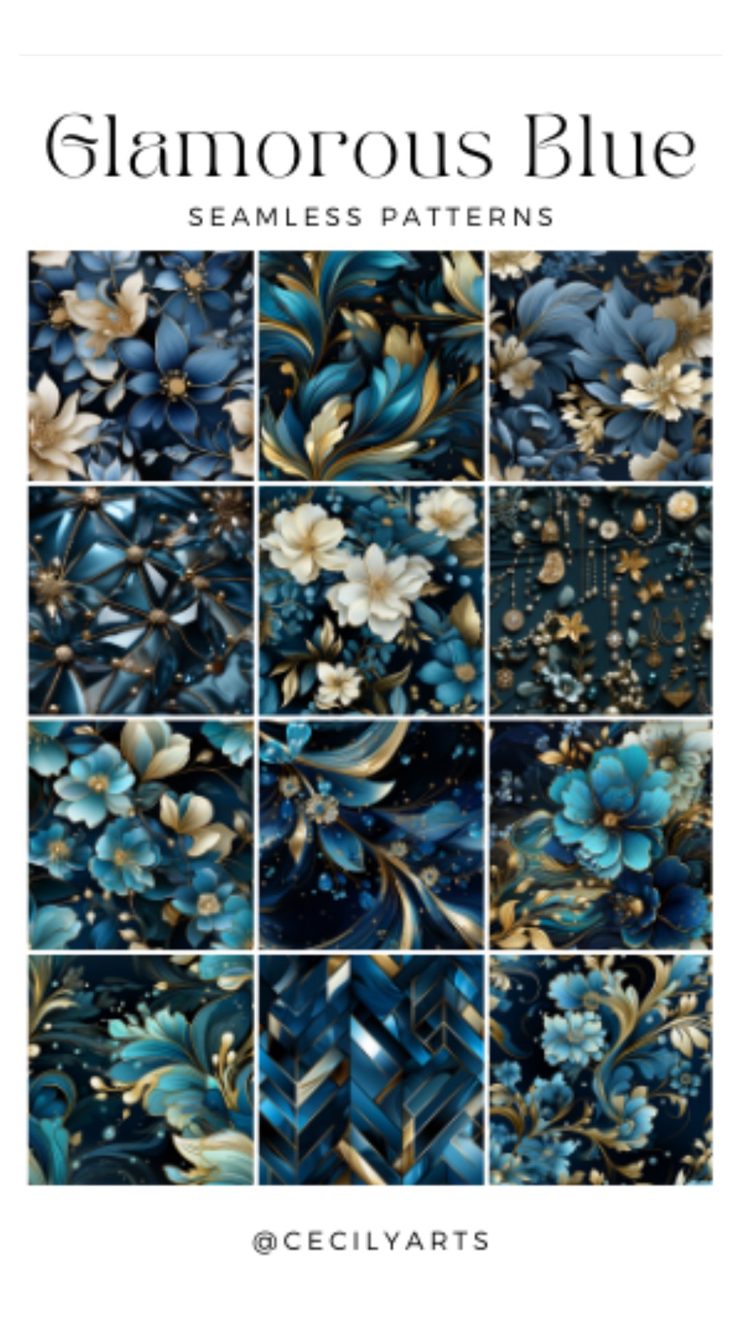 15 Glamorous Blue Pattern Background