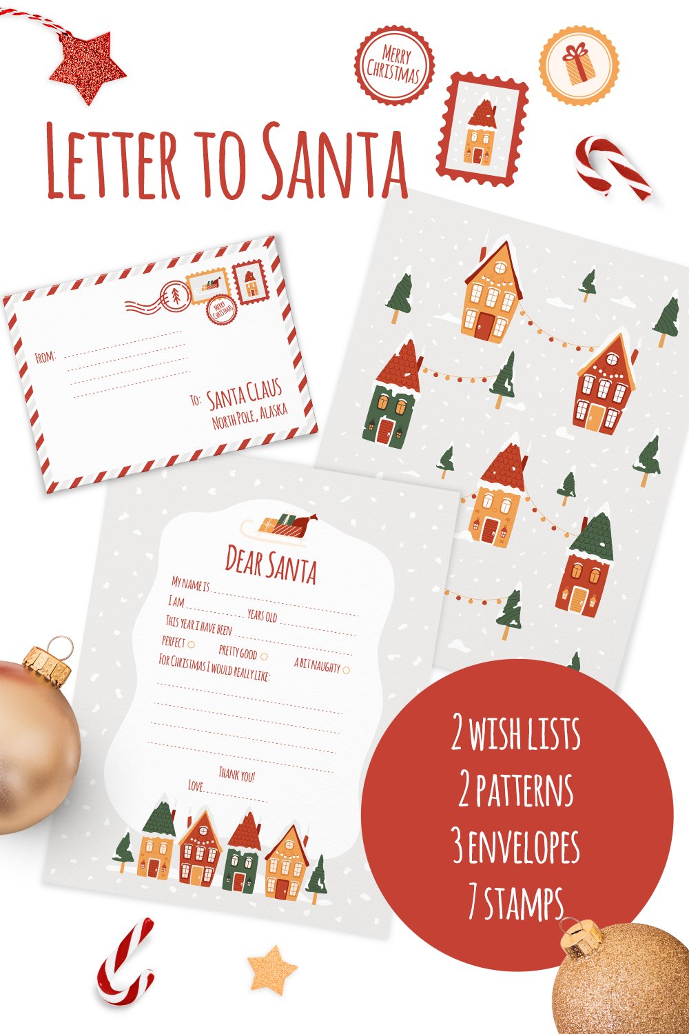 Letter to Santa, Christmas Wishlist, Envelope, (1657447)
