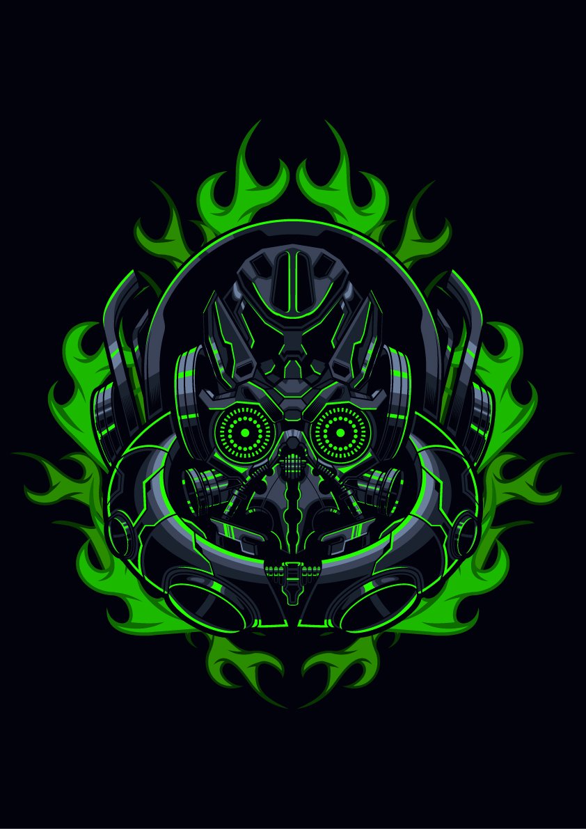 Cyber Mask Vector illustration design template