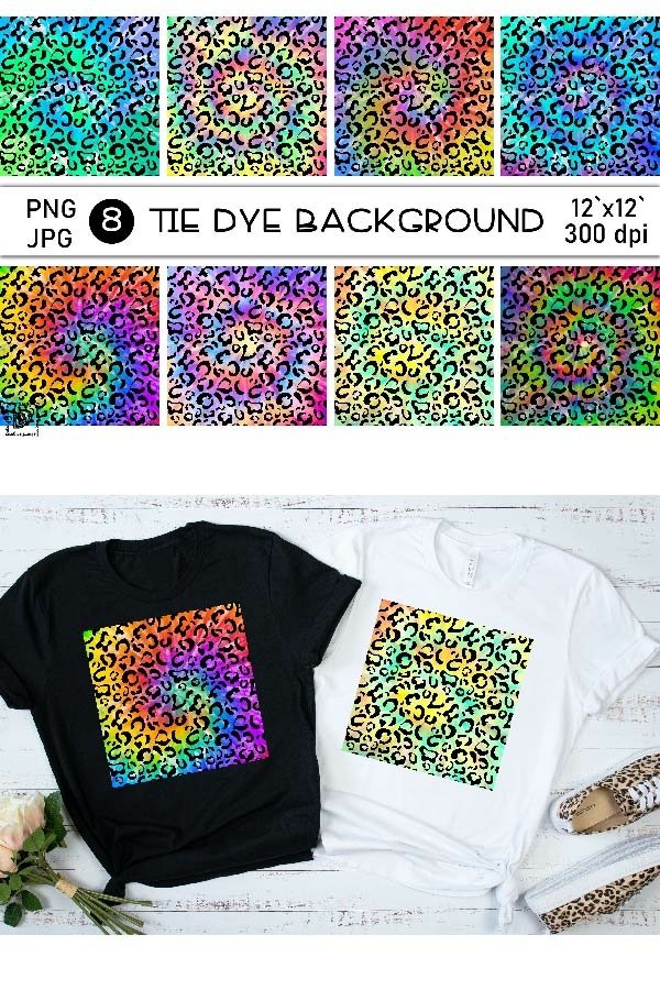 Tie Dye Bundle for Sublimation 8 Different Designs