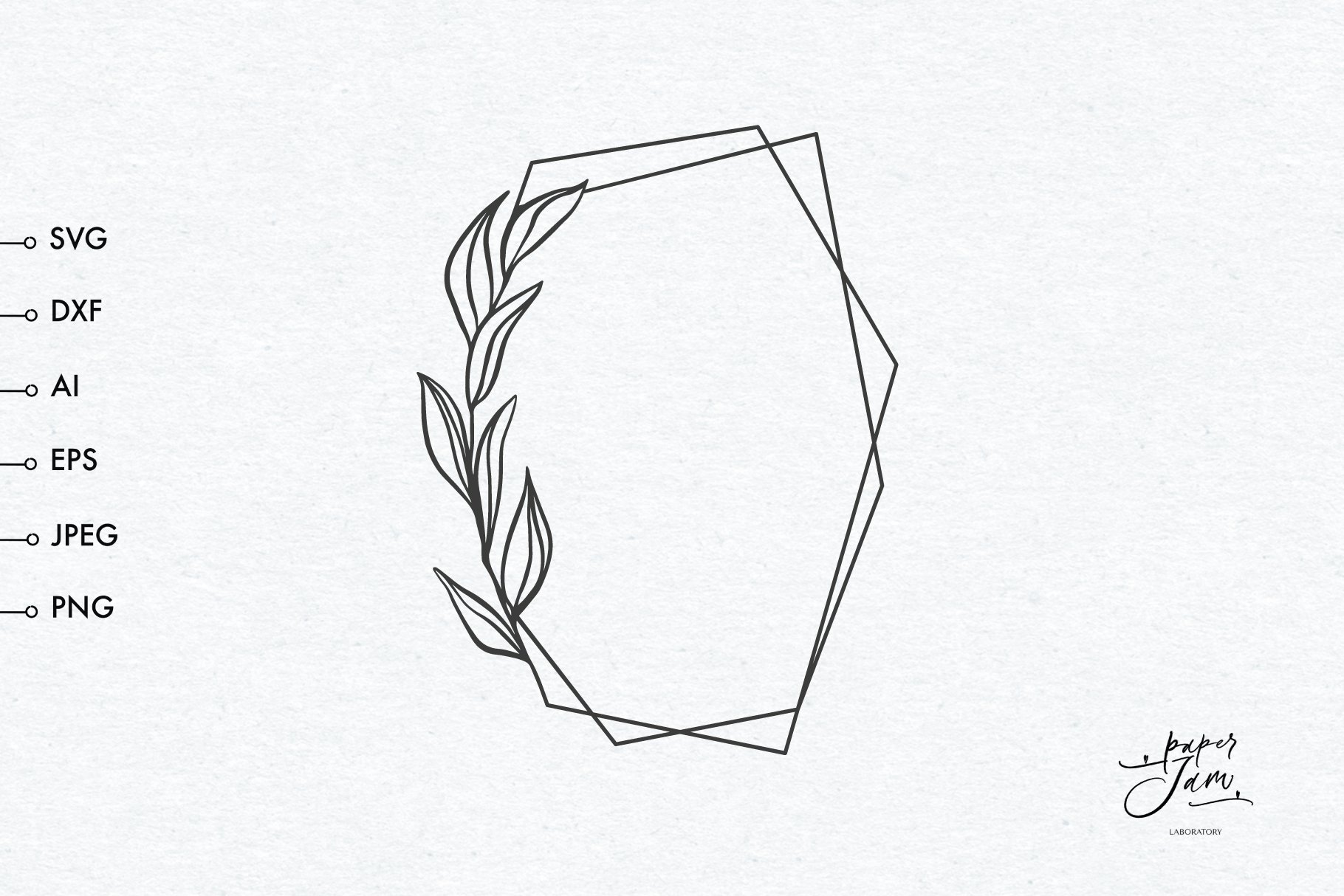 Wedding frame monogram svg, Modern Floral wreath svg