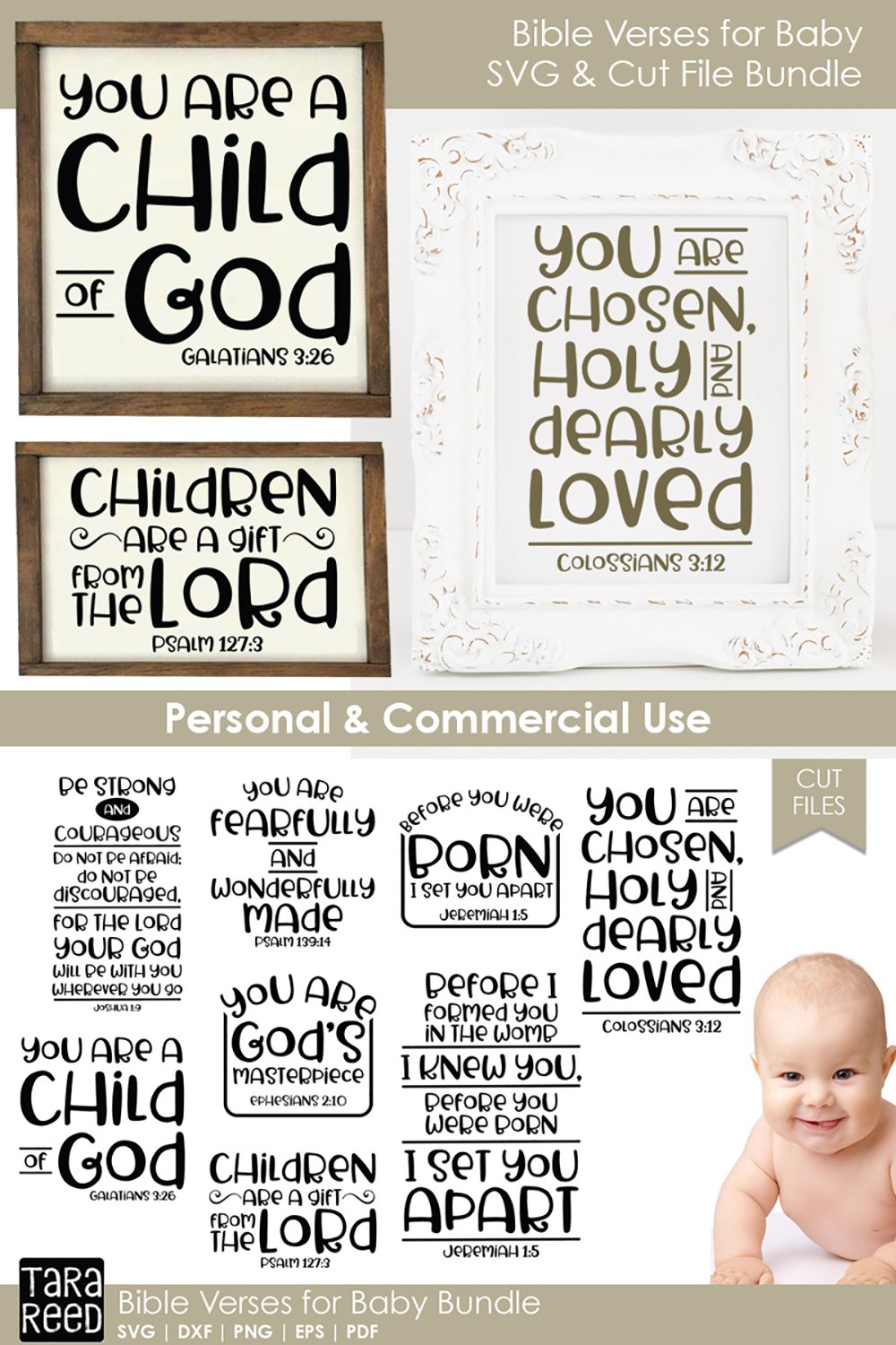 Bible Verses for Baby - Baby SVG bundle for Cricut