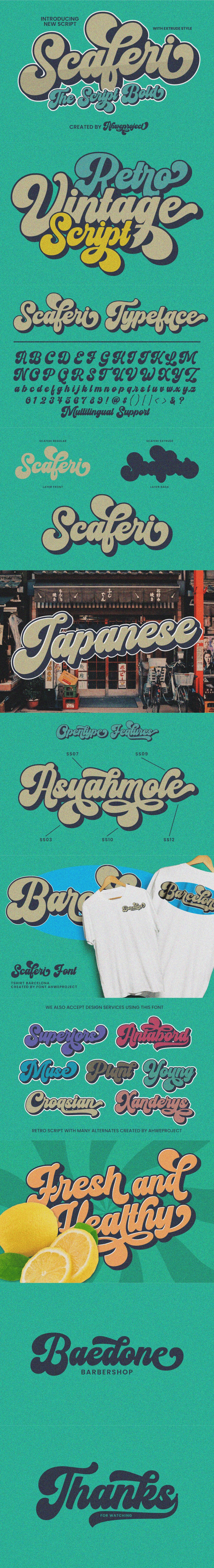 Scaferi - Retro Script Display