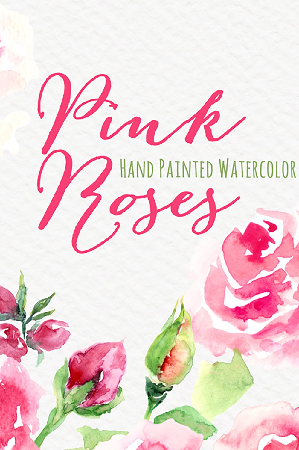Watercolor hand painted Flowers ClipArt