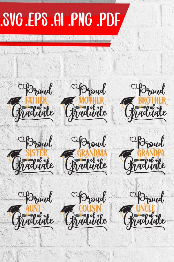 Graduation Family - svg eps ai png pdf