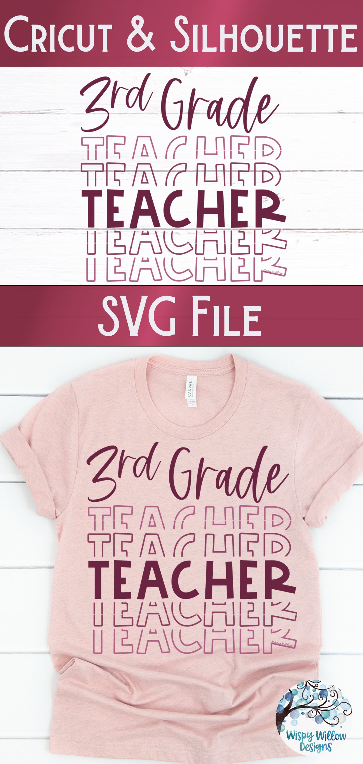 Third Grade Teacher SVG | Teacher Shirt SVG