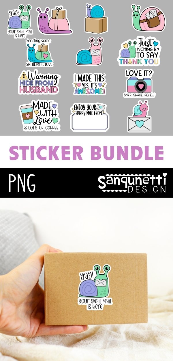 Snail Mail and Business Packaging sticker bundle