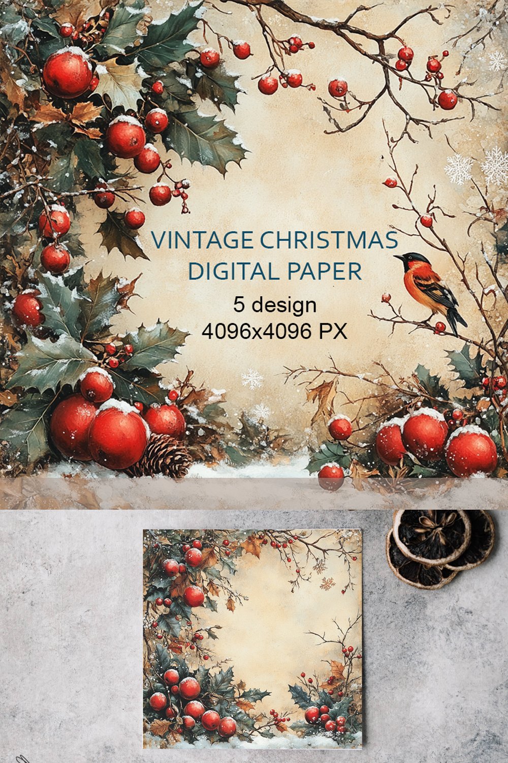 Christmas digital paper, Christmas background (4914229)