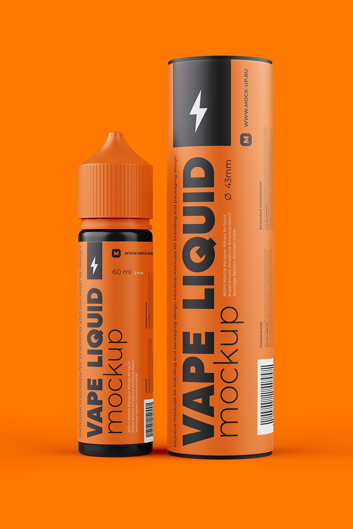 Vape Liquid Packaging Mockup 60ml