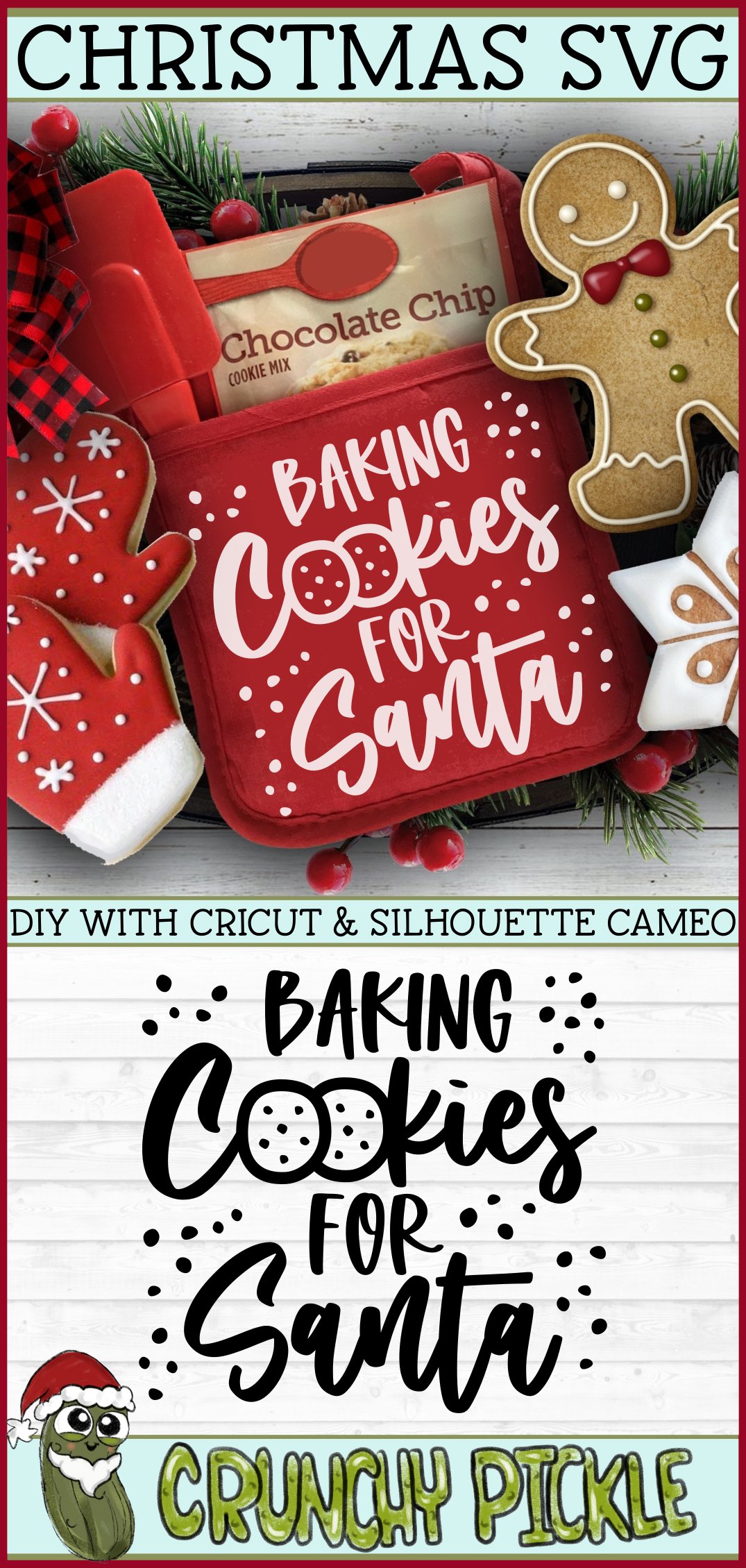 Baking Cookies for Santa Christmas Kitchen SVG File