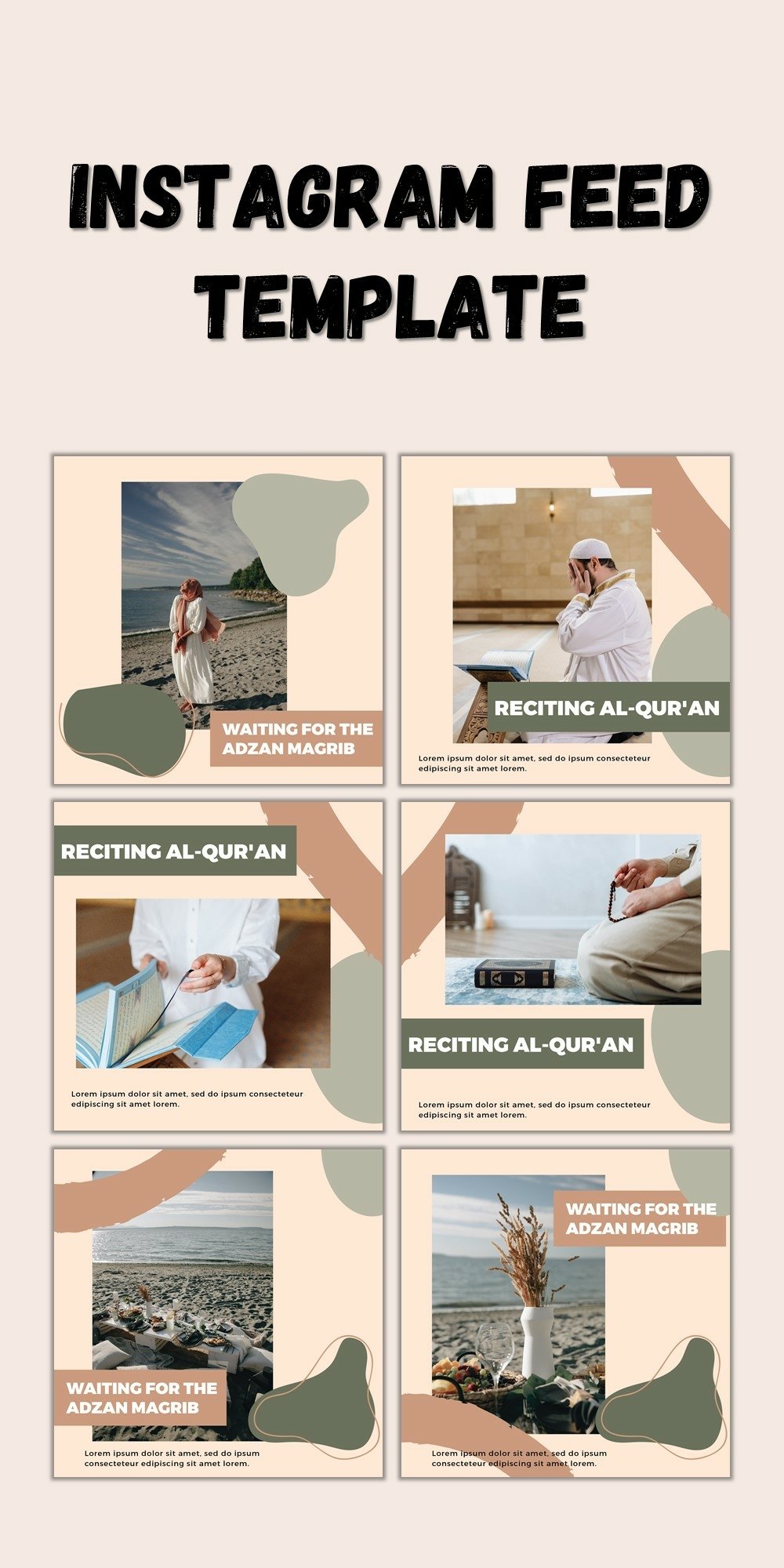 Instagram Feed Template - Bubbling