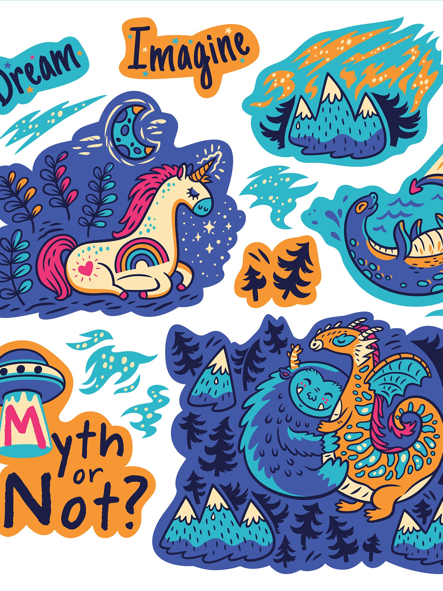 Myth or Not stickers