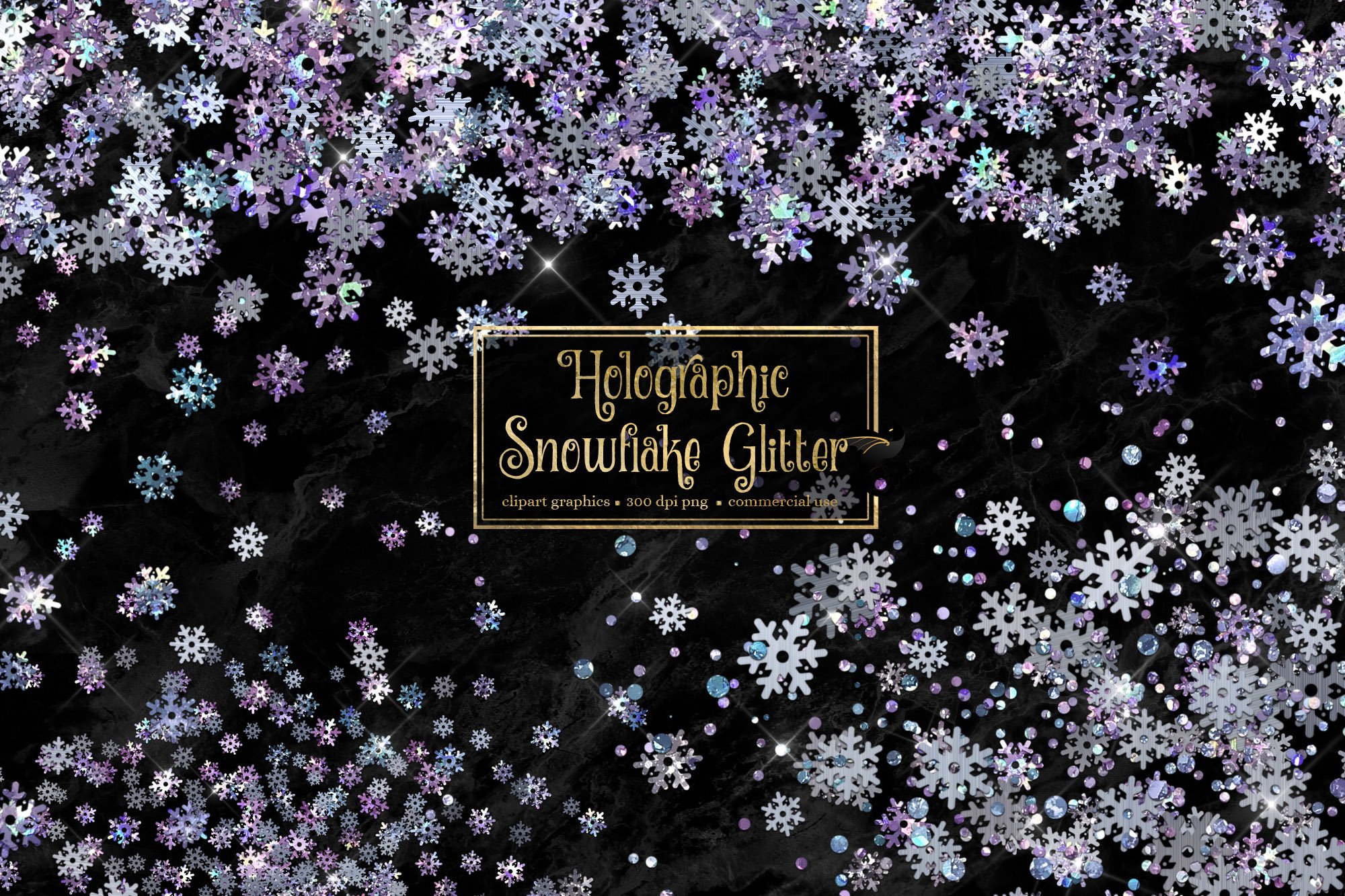 Holographic Snowflake Glitter