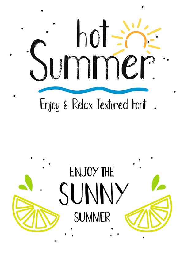 Hot Summer Textured Font