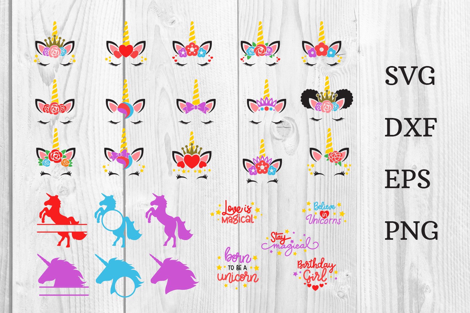 Unicorn SVG Bundle 26 Designs Cut File Graphic