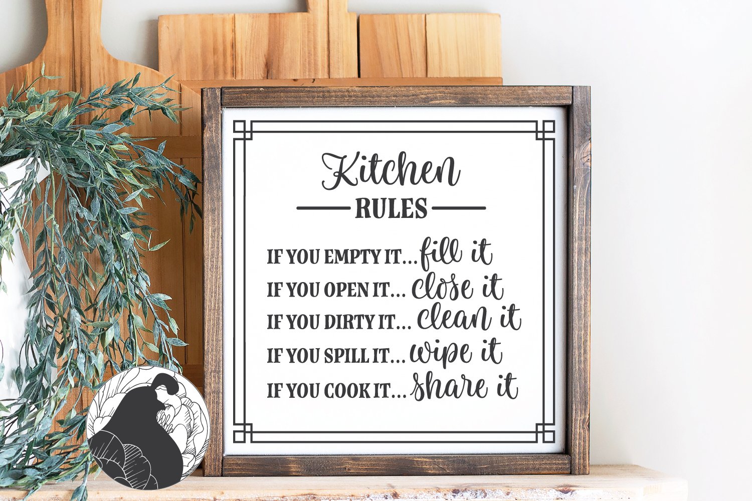 Kitchen Rules SVG, Farmhouse SVG