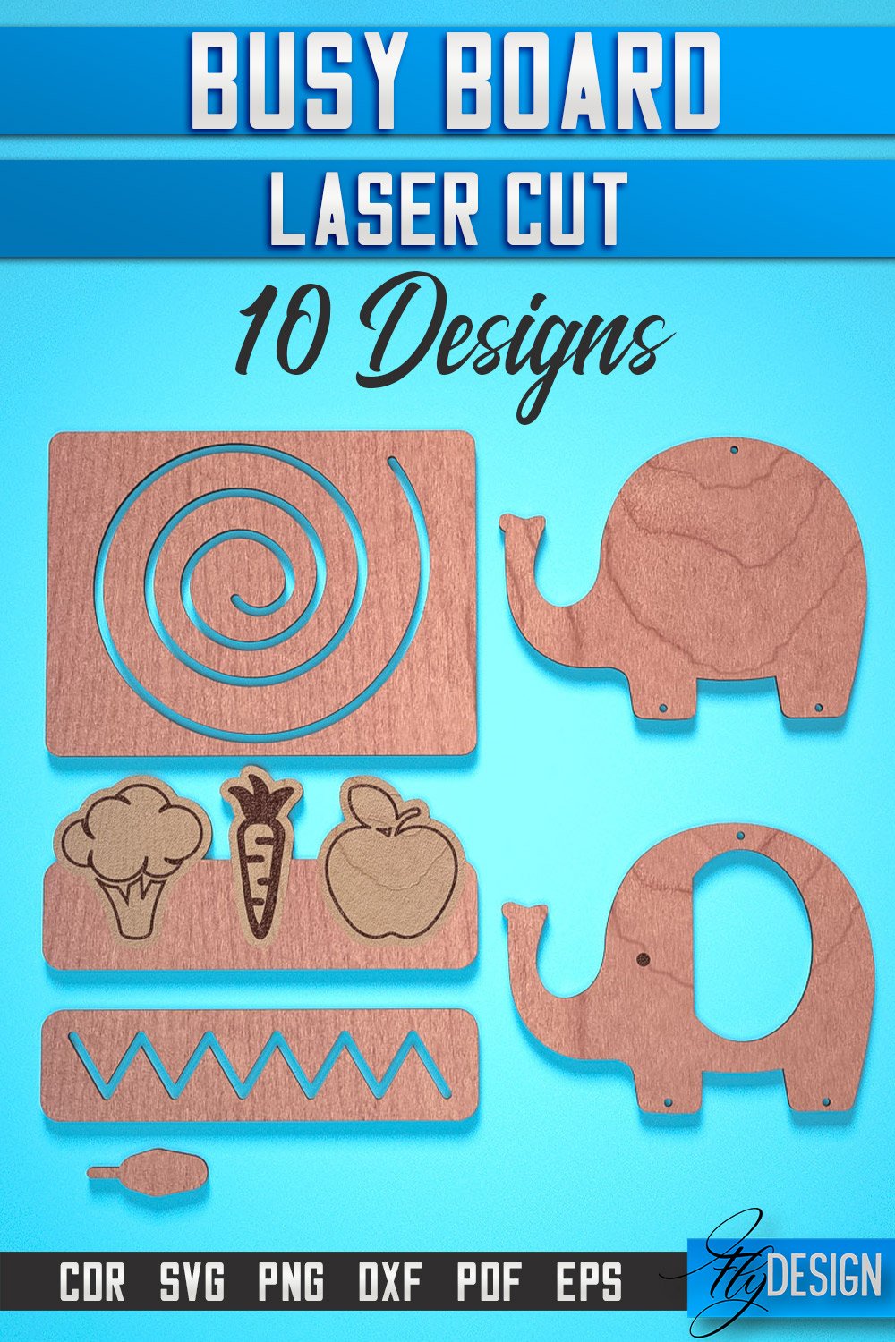 Busy Board Laser Cut SVG|Baby Game Laser Cut SVG (2743696)
