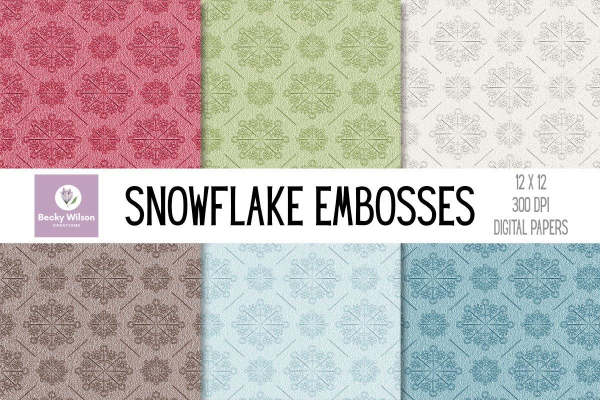 Embossed Snowflake Papers