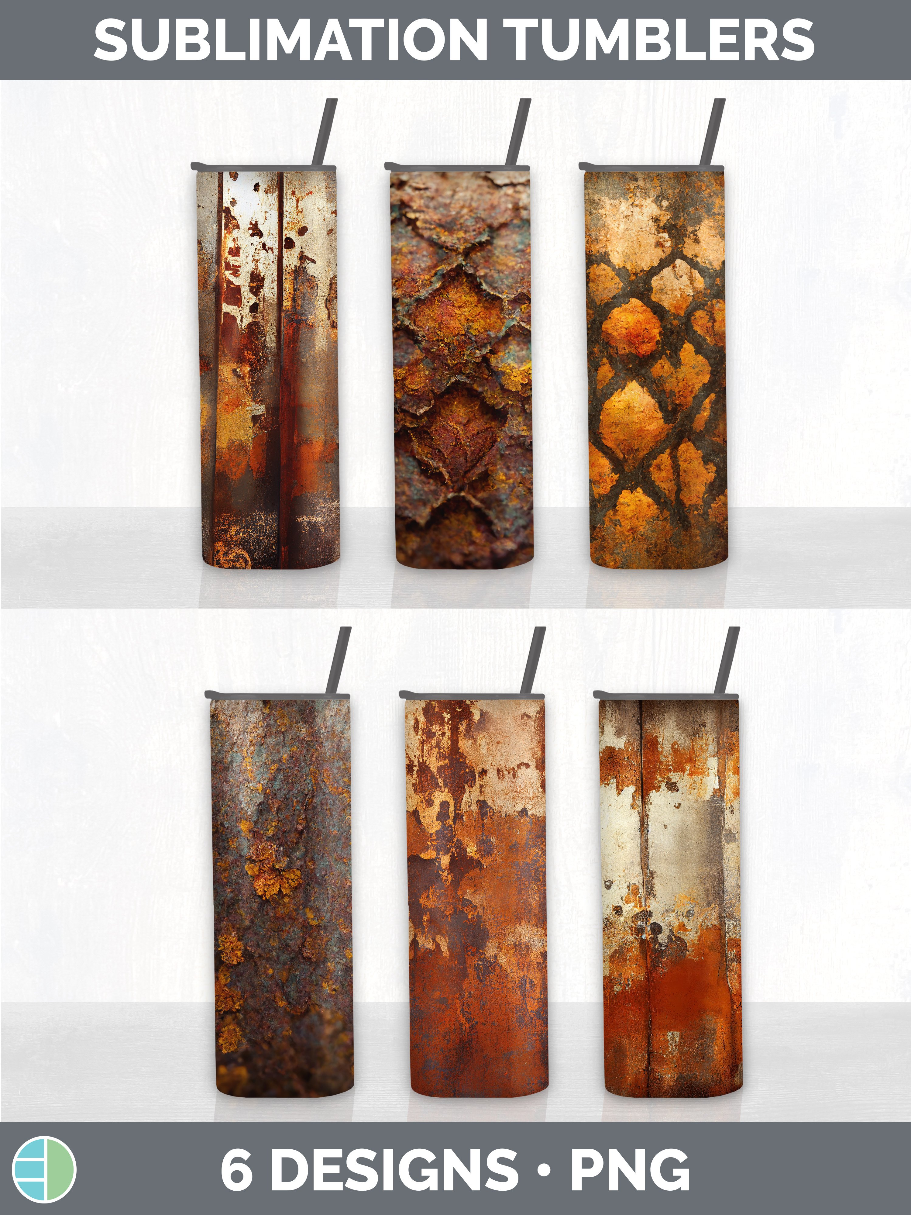 Rust Tumbler Sublimation Design Bundle