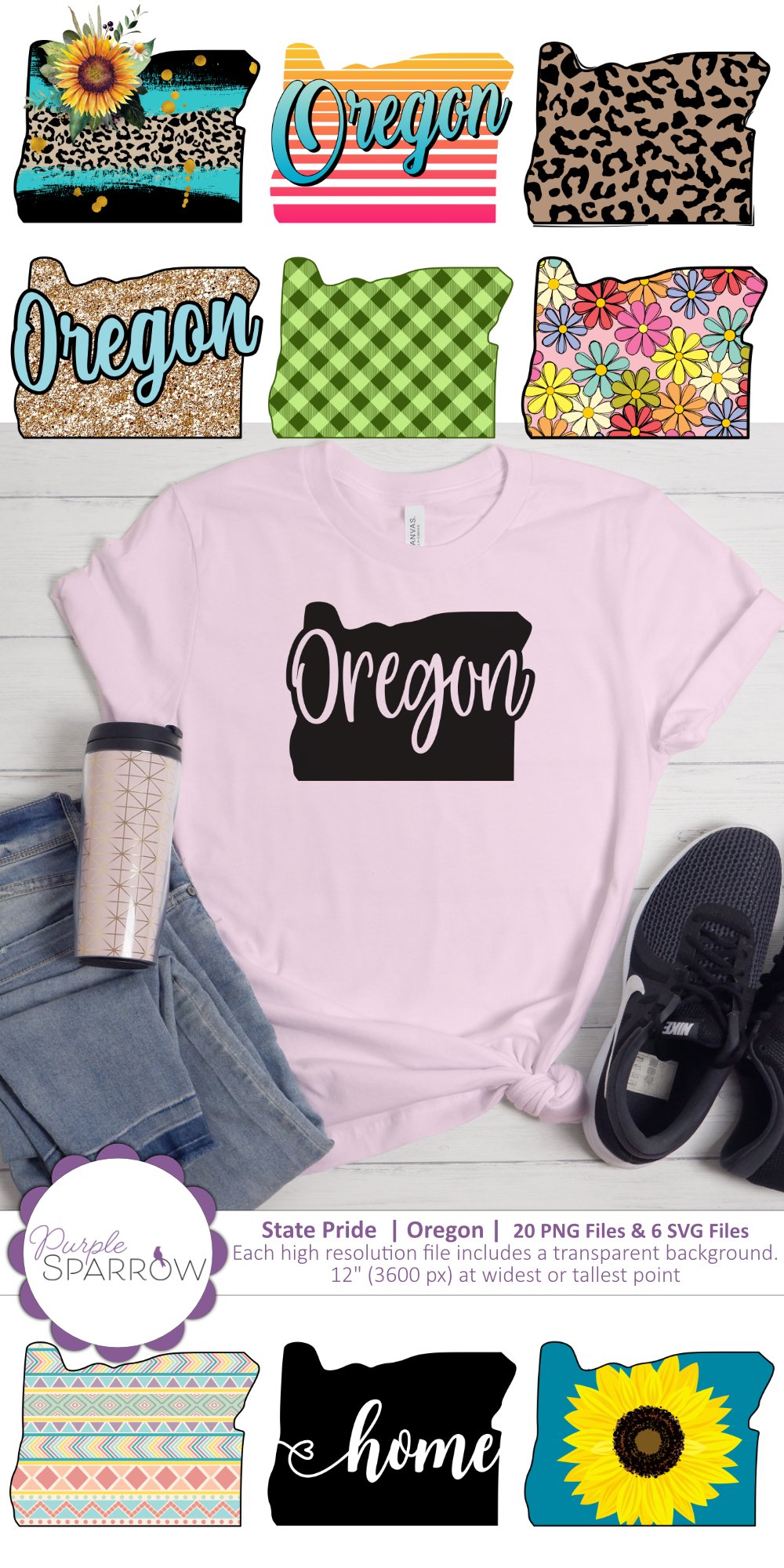 State Pride | Oregon | 20 PNG Files and 6 SVG Files