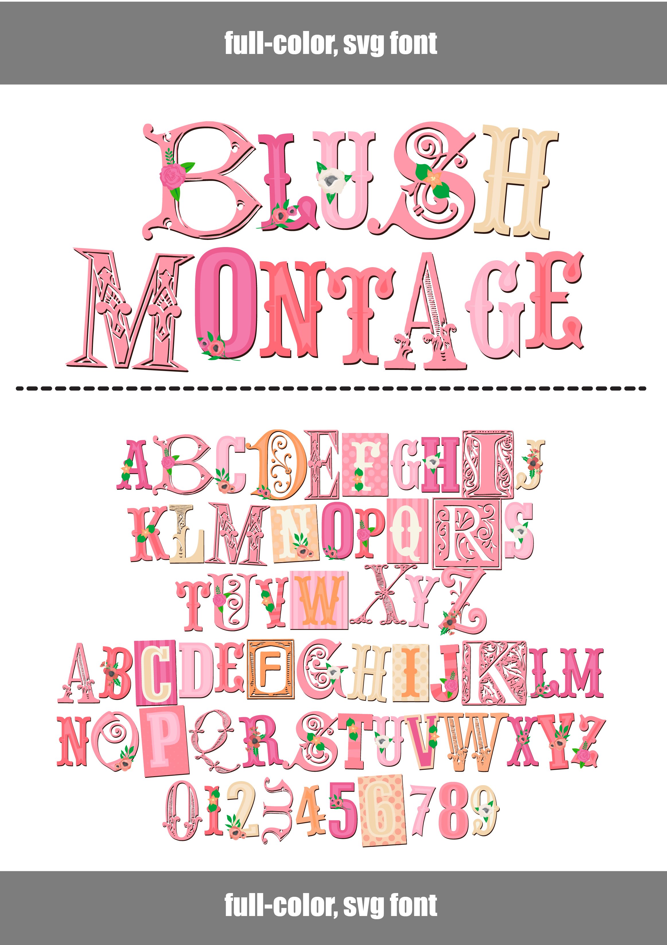Full Color Pink SVG Font: A Whimsical and versatile font