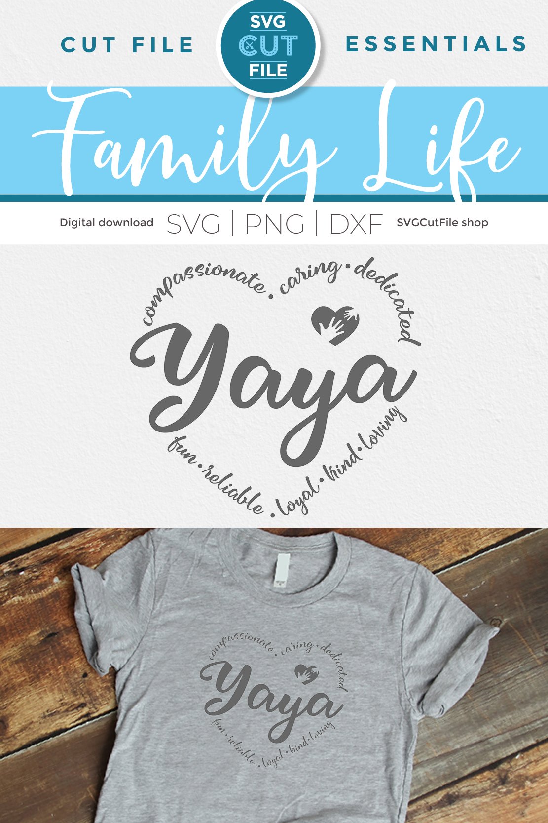 Yaya svg - a Grandma Yaya svg file for Cricut and Silhouette