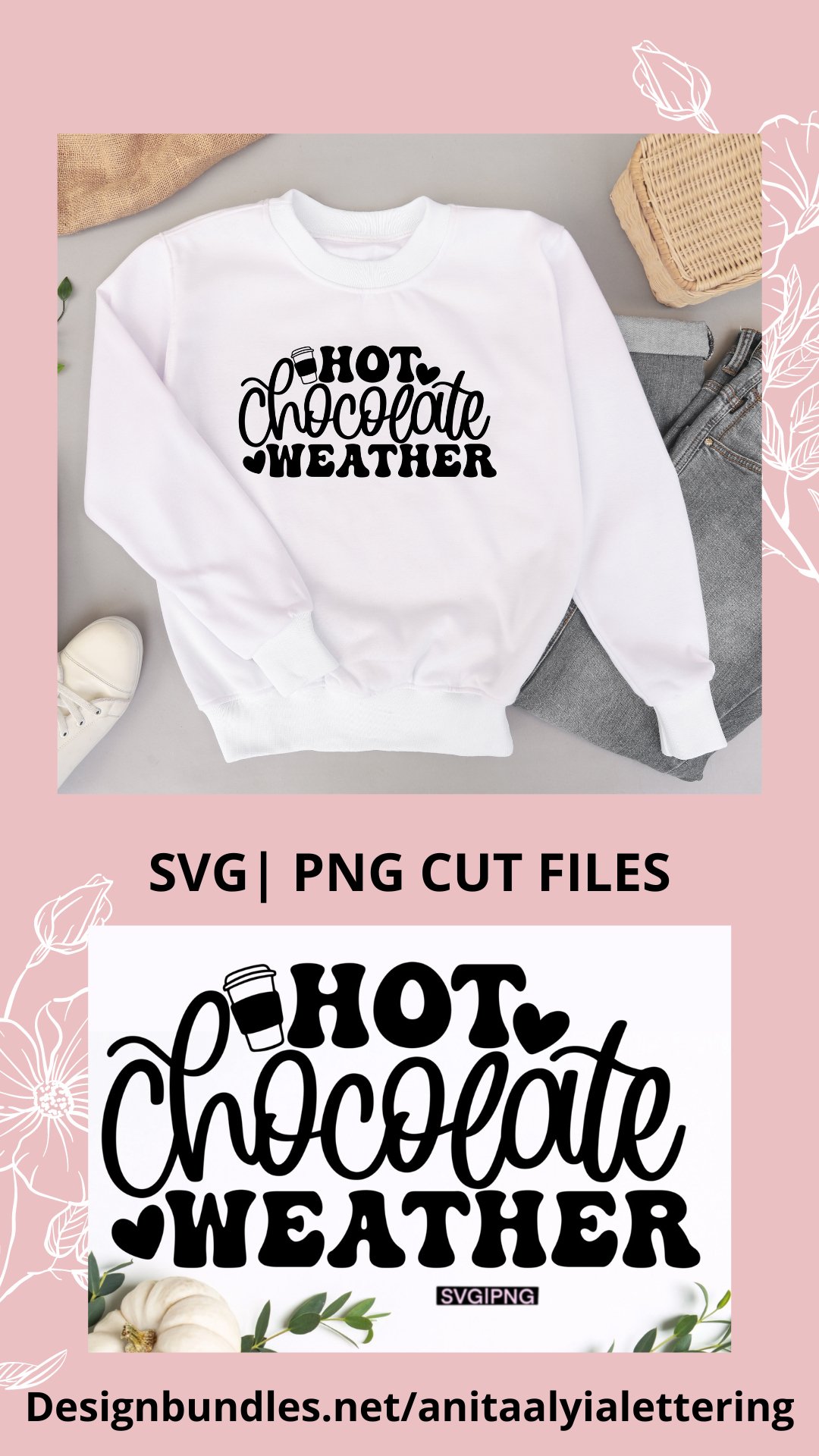 Hot chocolate weather SVG | Hot cocoa mug SVG