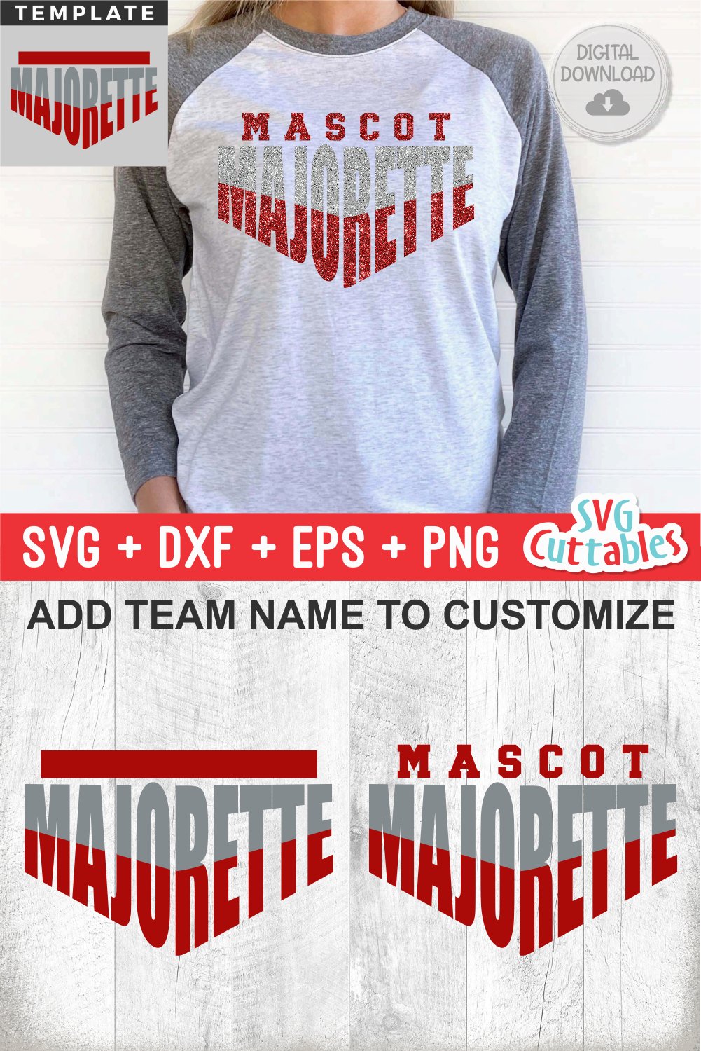 Majorette SVG | Majorette Template 001