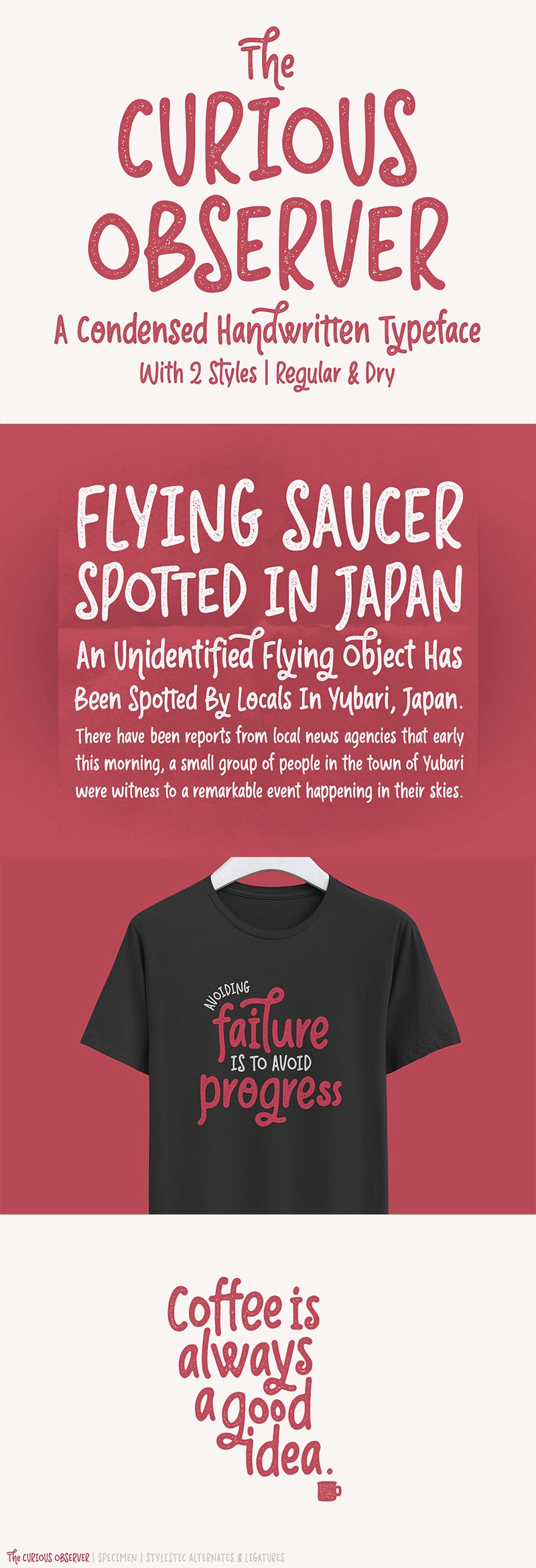 Curious Observer | A Condensed Handwritten Typeface