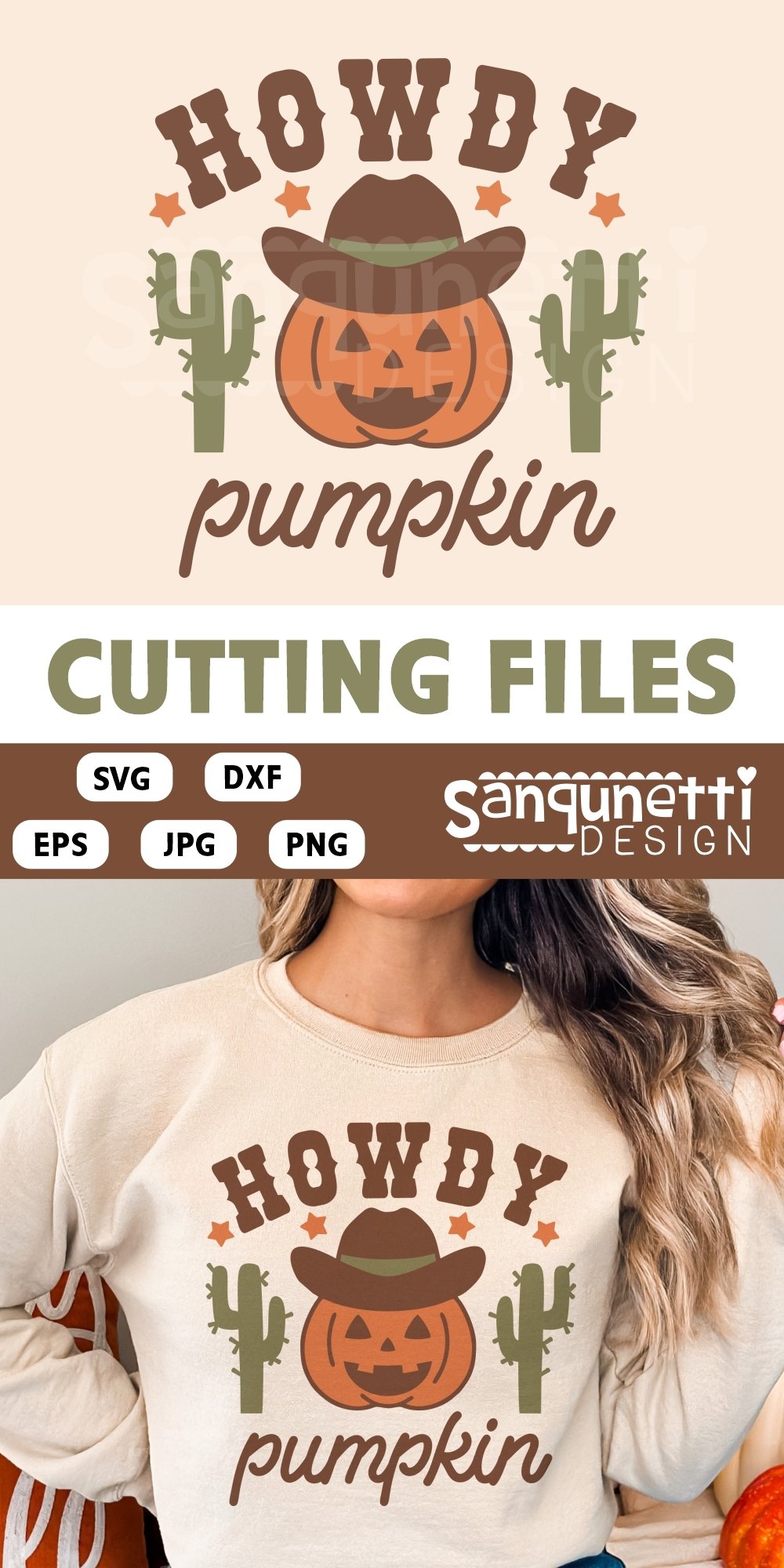 Howdy Pumpkin Western Fall SVG Design
