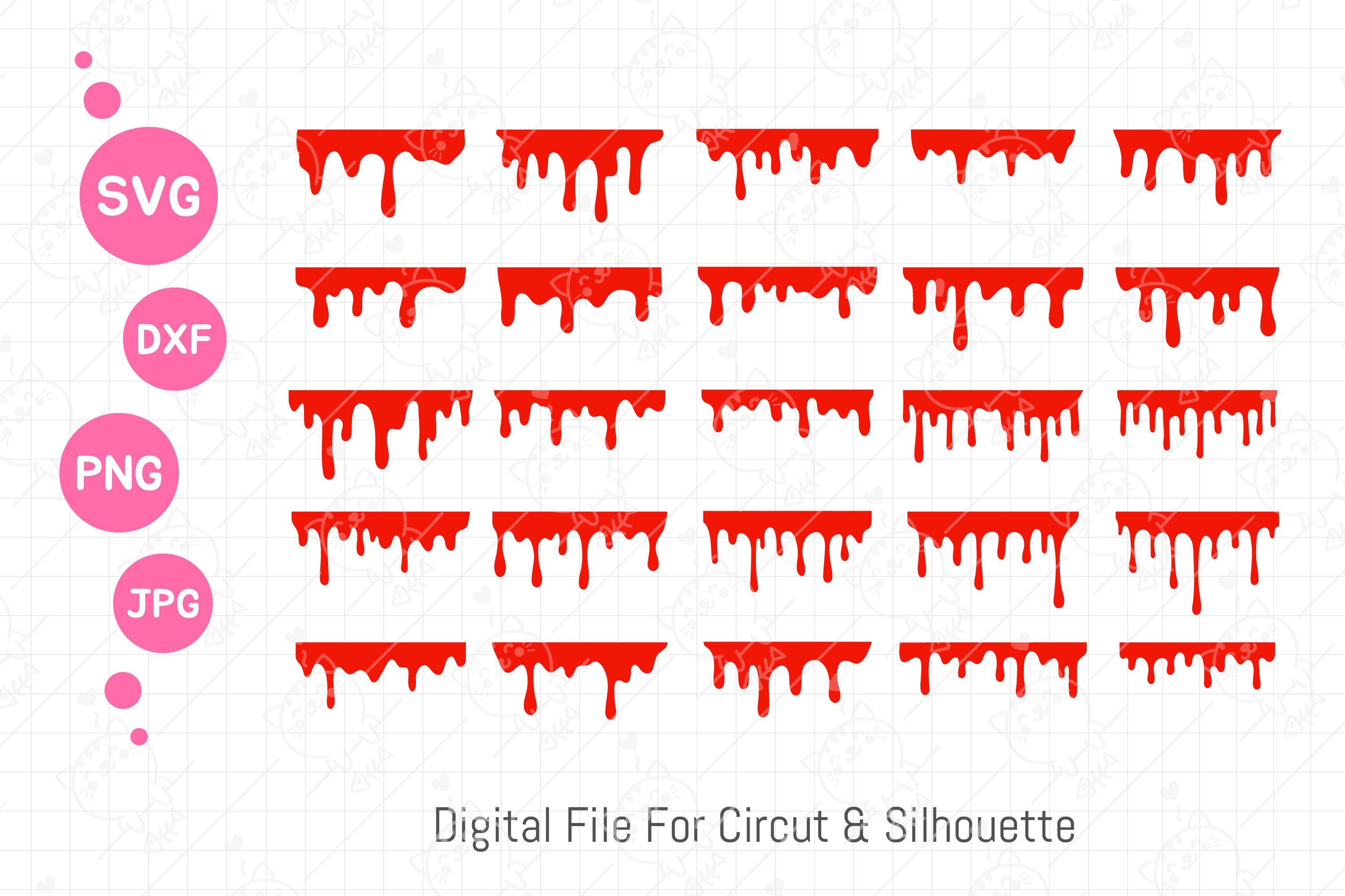 Blood Dripping SVG Bundle | Blood crime Halloween (1413173)