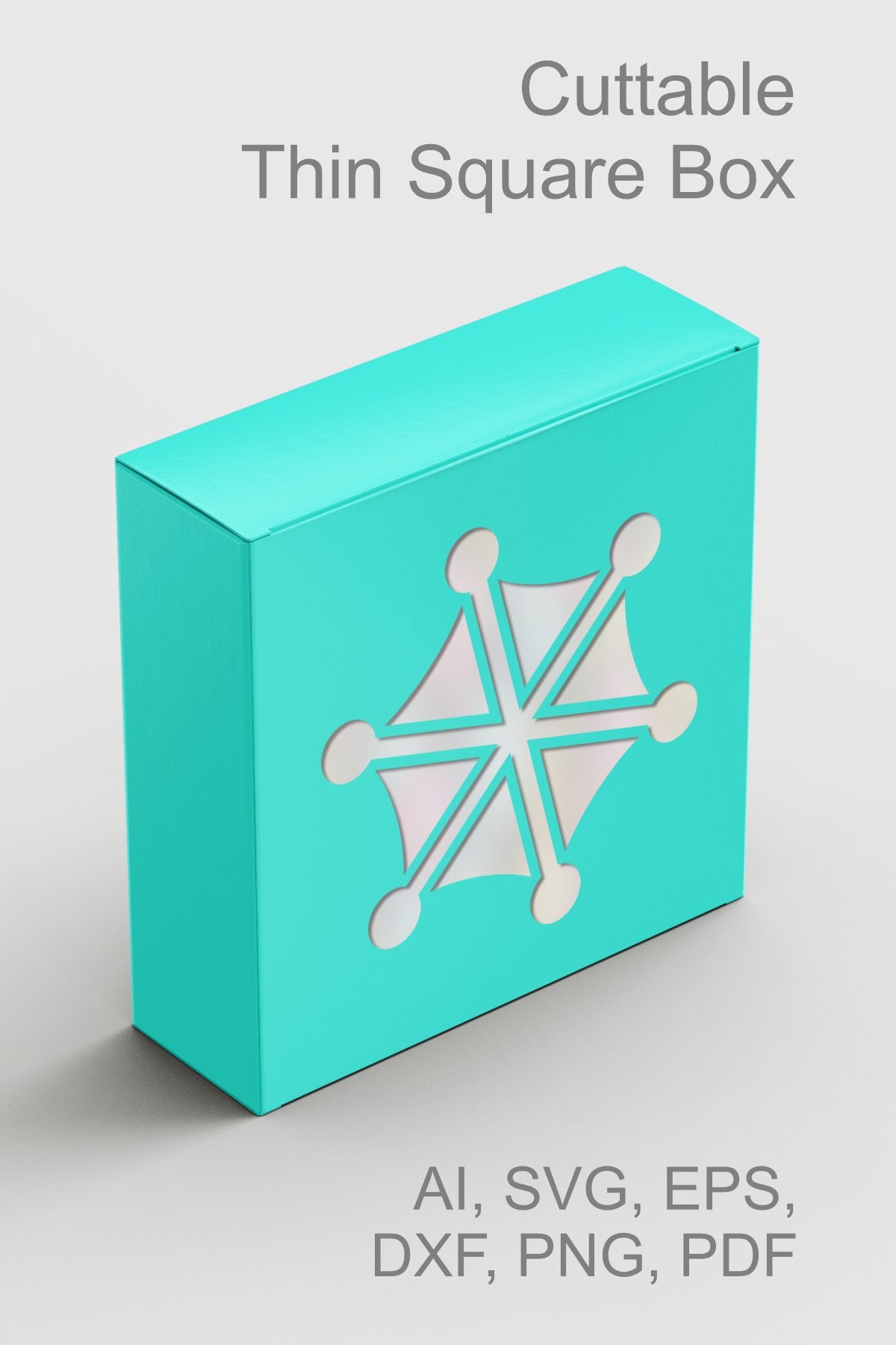 Winter Flake Window - Thin Square Window Box Template SVG