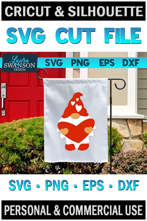 Valentine Gnome SVG | Love Cuttable Design