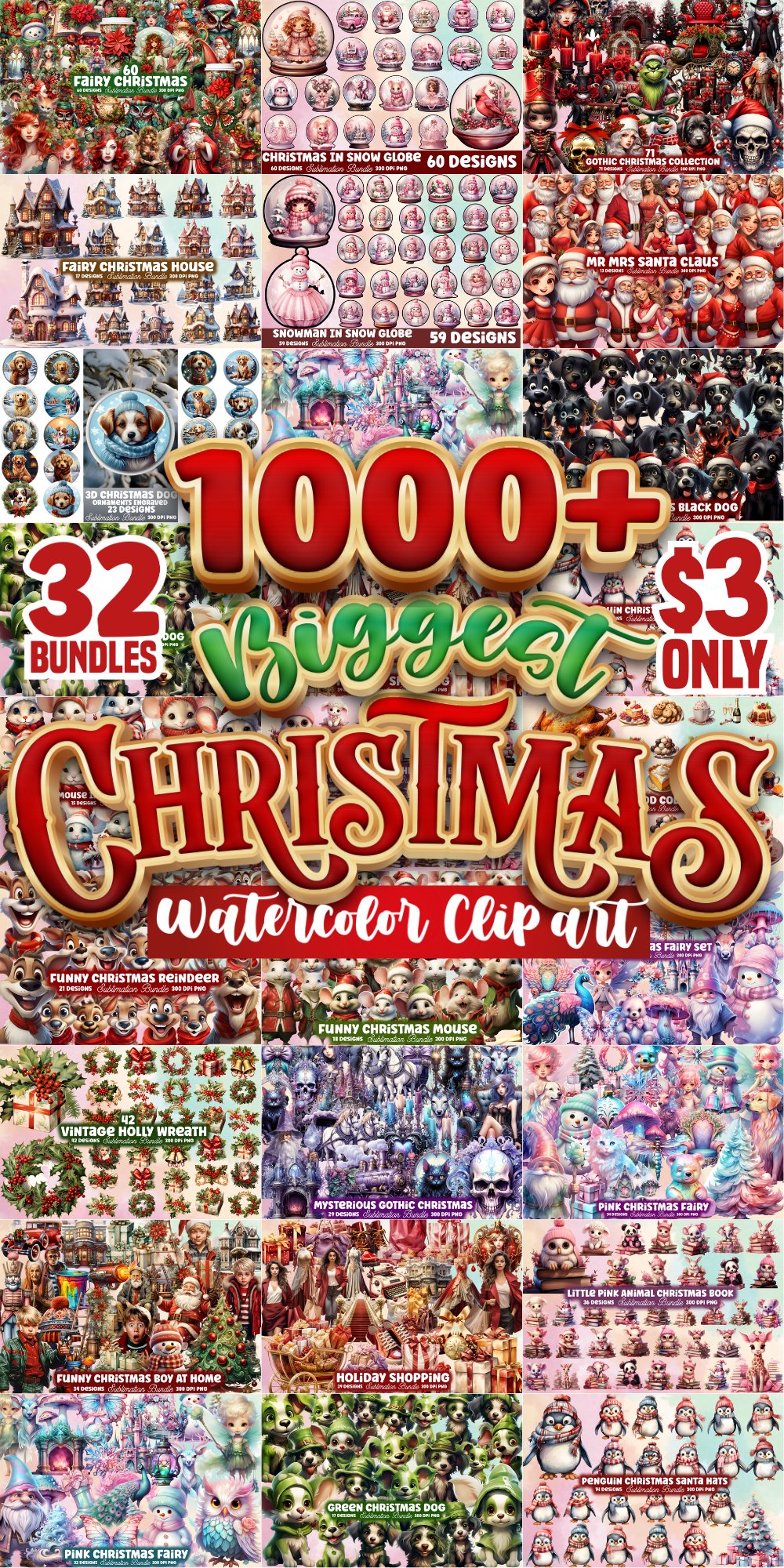 Christmas Mega Bundle, Mega Christmas SVG Bundle, Christmas
