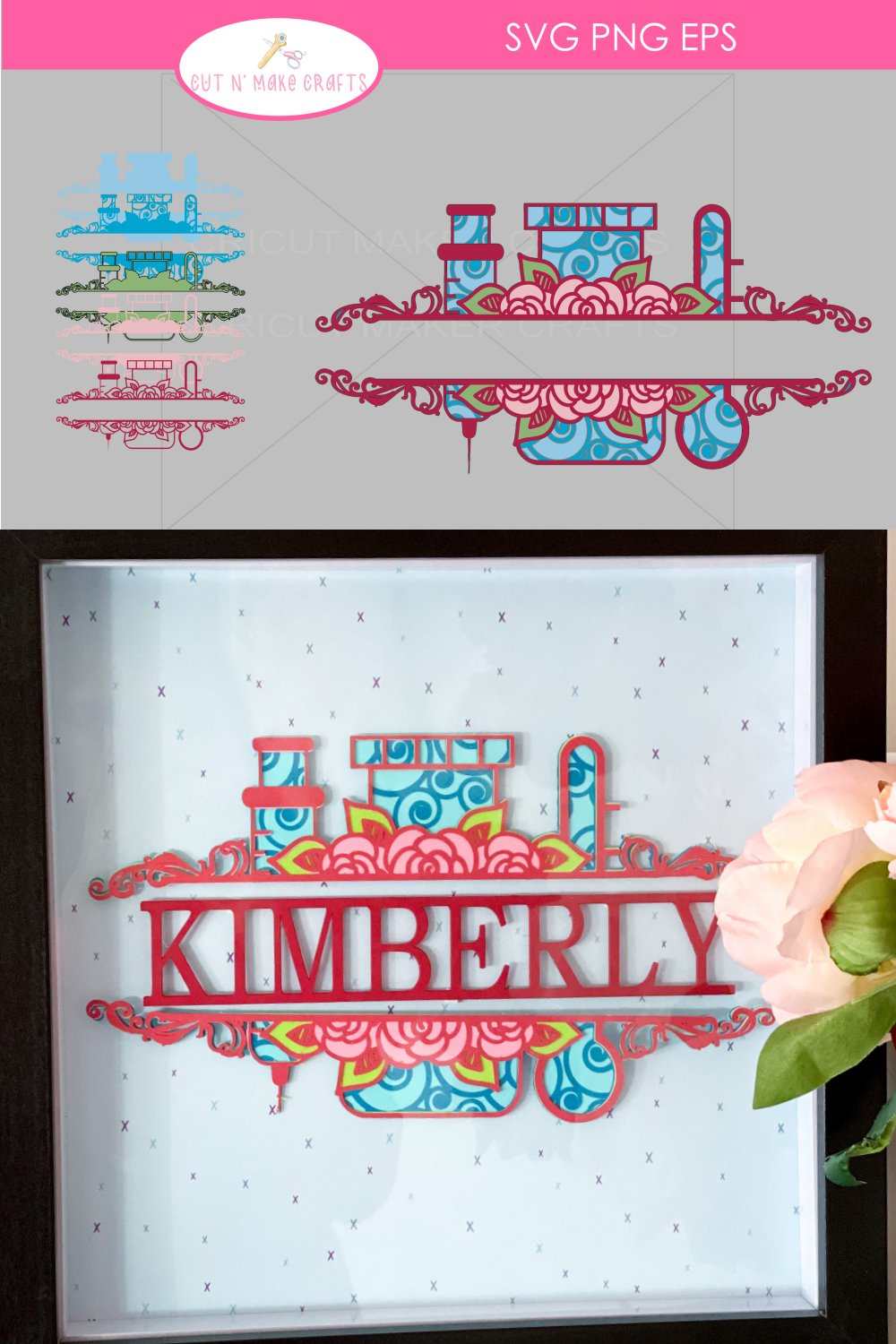 3D Healthcare Monogram Layered SVG Cut File