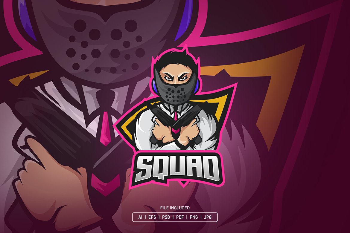 gank squad mascot logo