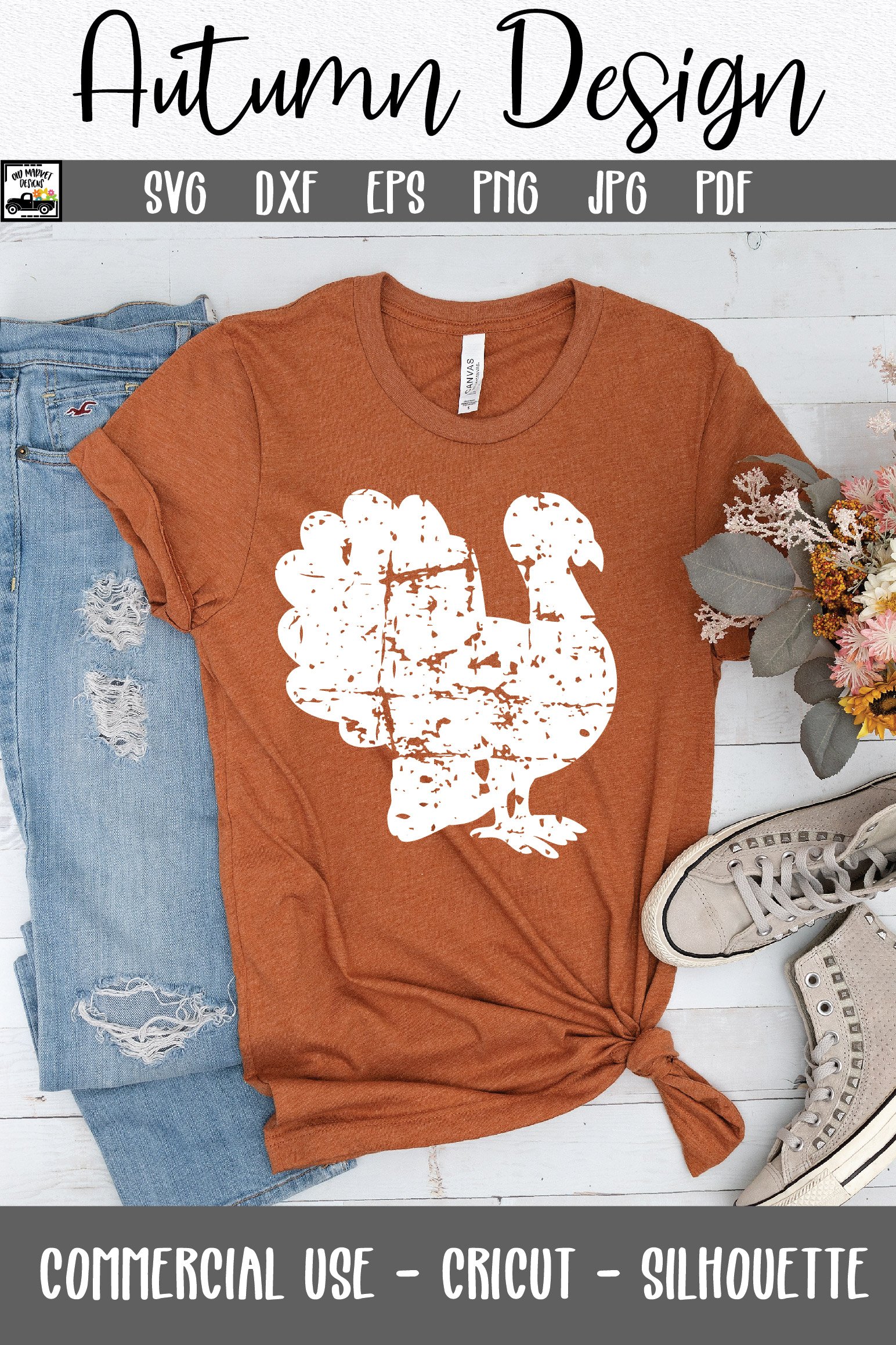 Distressed Turkey SVG