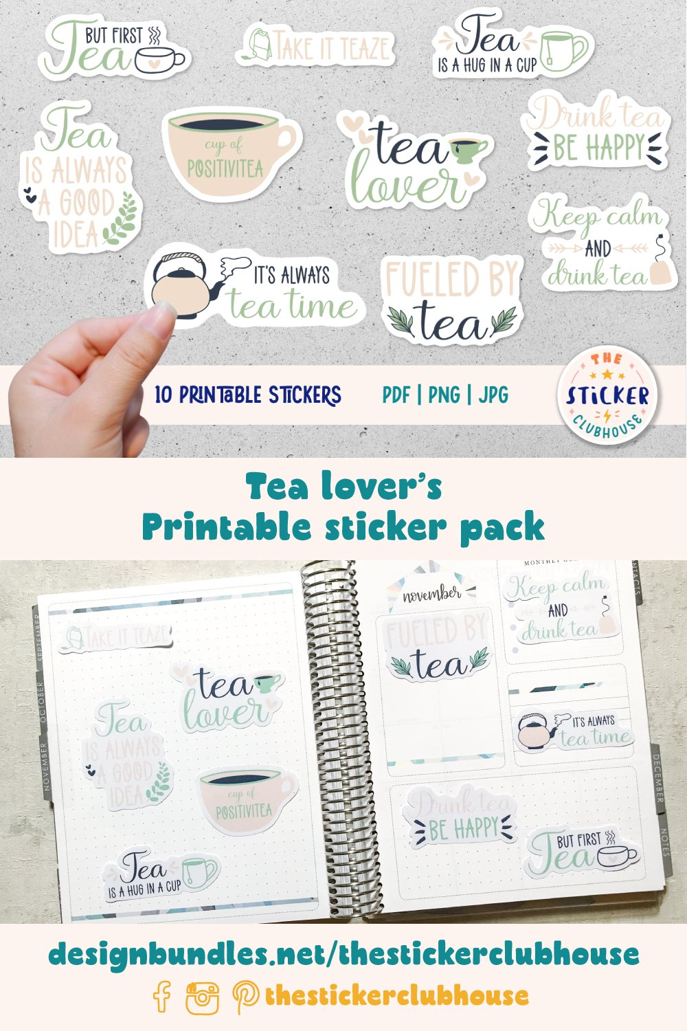 10 x Tea Stickers | Tea lovers stickers